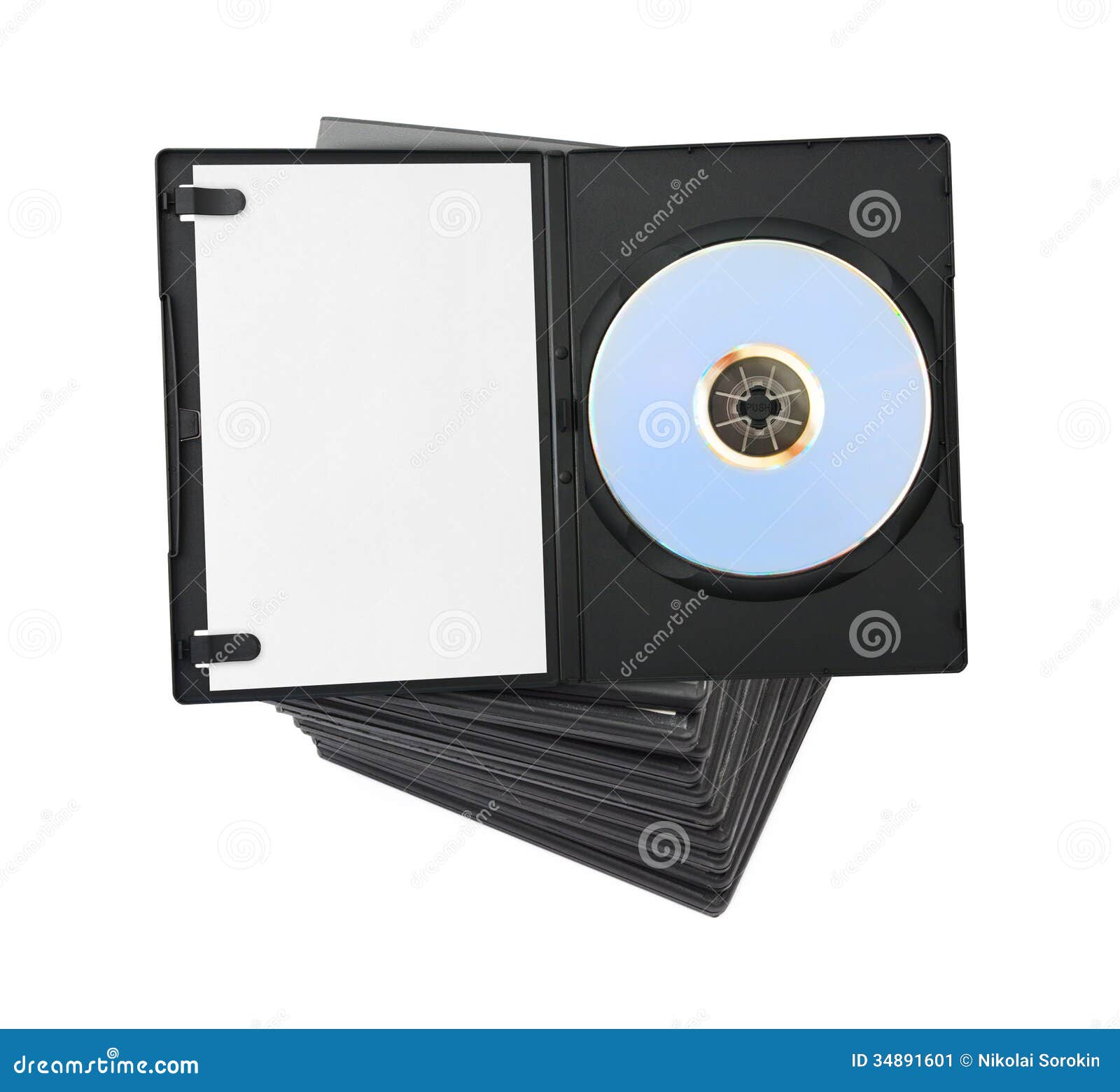 Stack of dvd stock image. Image of multimedia, equipment - 34891601