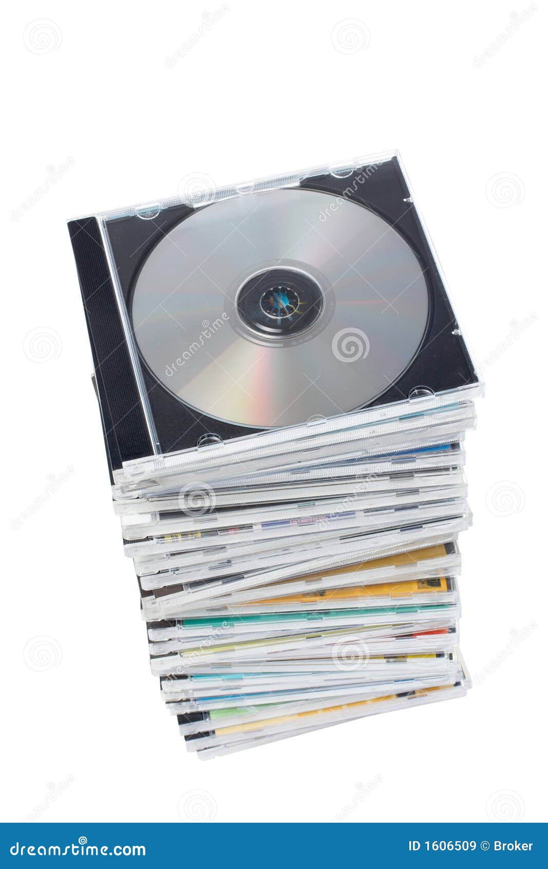 Stack of dvd s and cd s stock image. Image of case, digital - 1606509