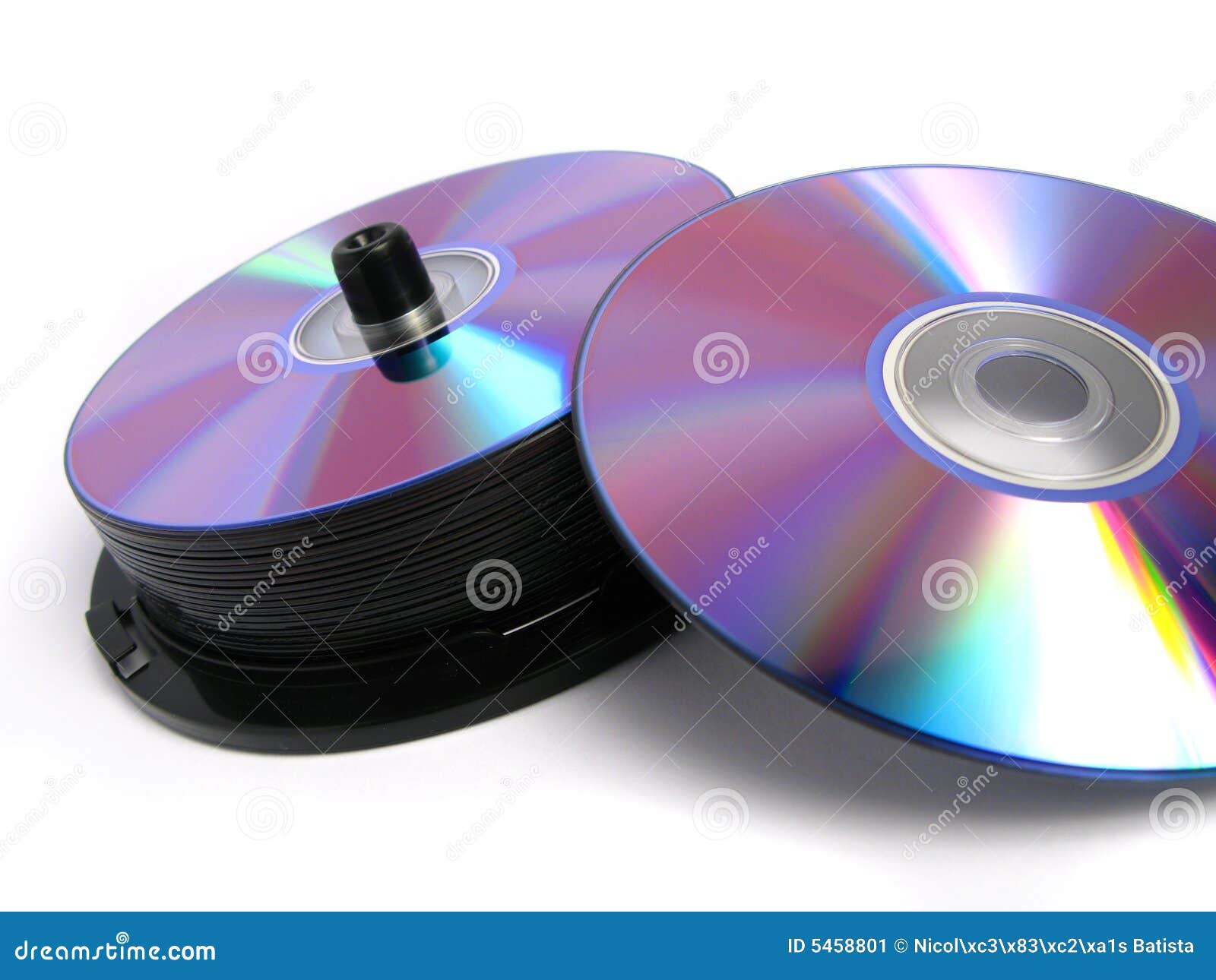 Stack of DVDs and CDs stock image. Image of case, empty - 5458801