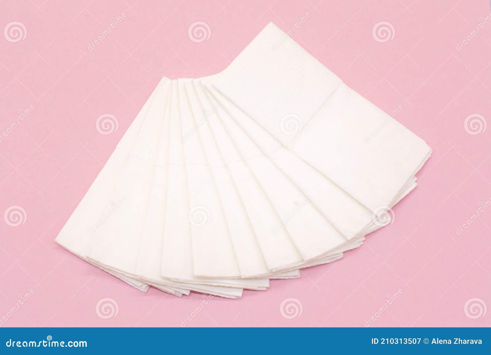 Stack of Eco Friendly Clean Paper Napkins on Pink Background Stock ...