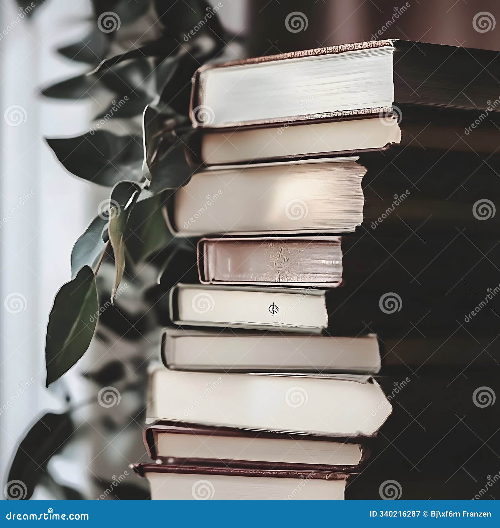 A Stack of Educating Books Reading Education Literature Stock Image ...