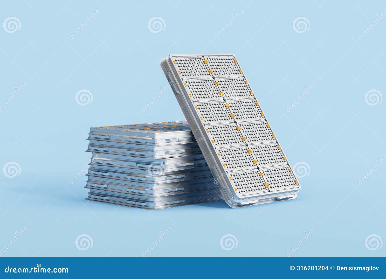 Stator Stack For Electric Motor, Exploded View 3d Rendering Isolated On ... Stator Stack For Electric Motor, Exploded View 3d Rendering Isolated On ...