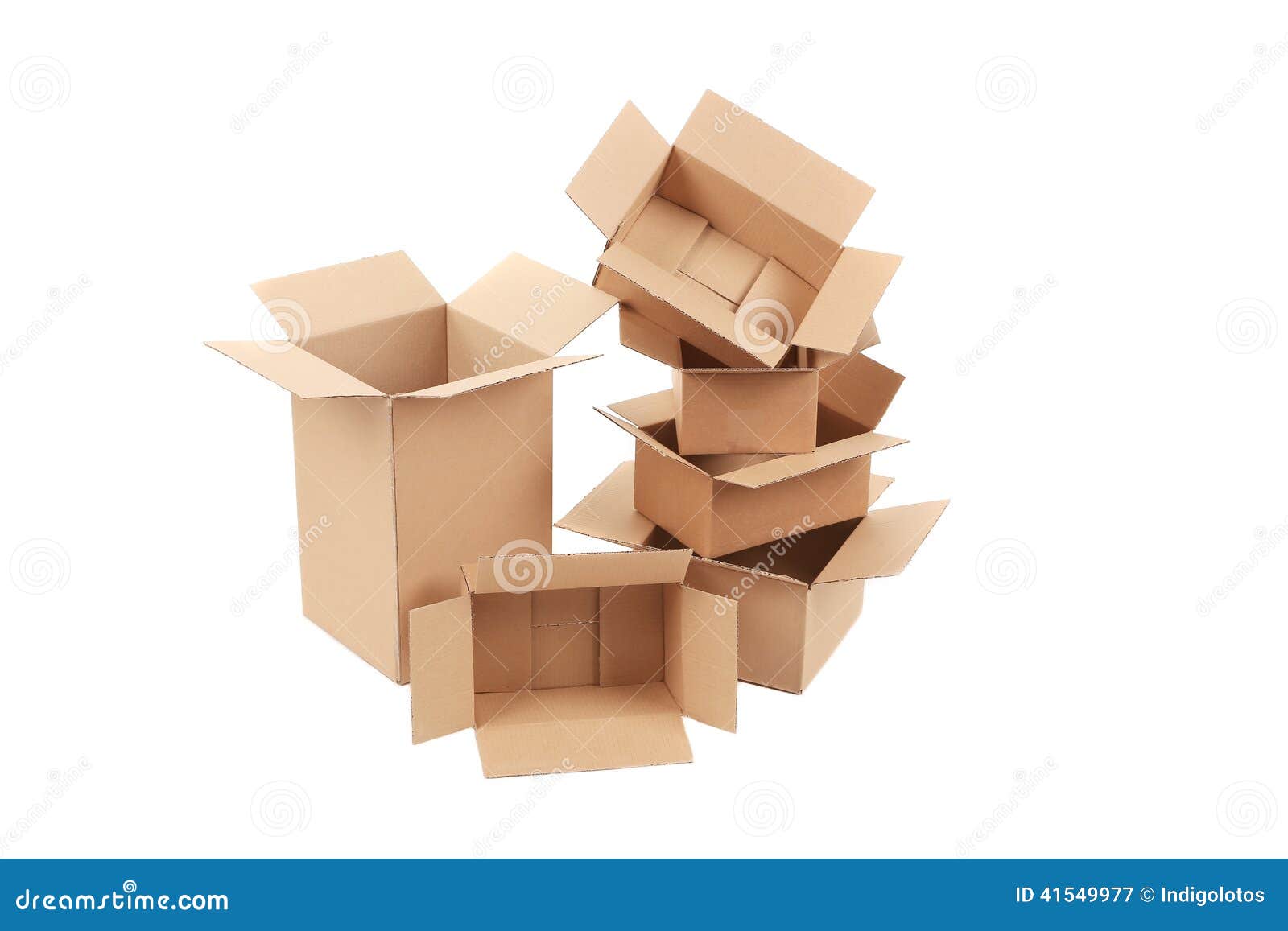 Stack of empty boxes. stock image. Image of cardboard - 41549977