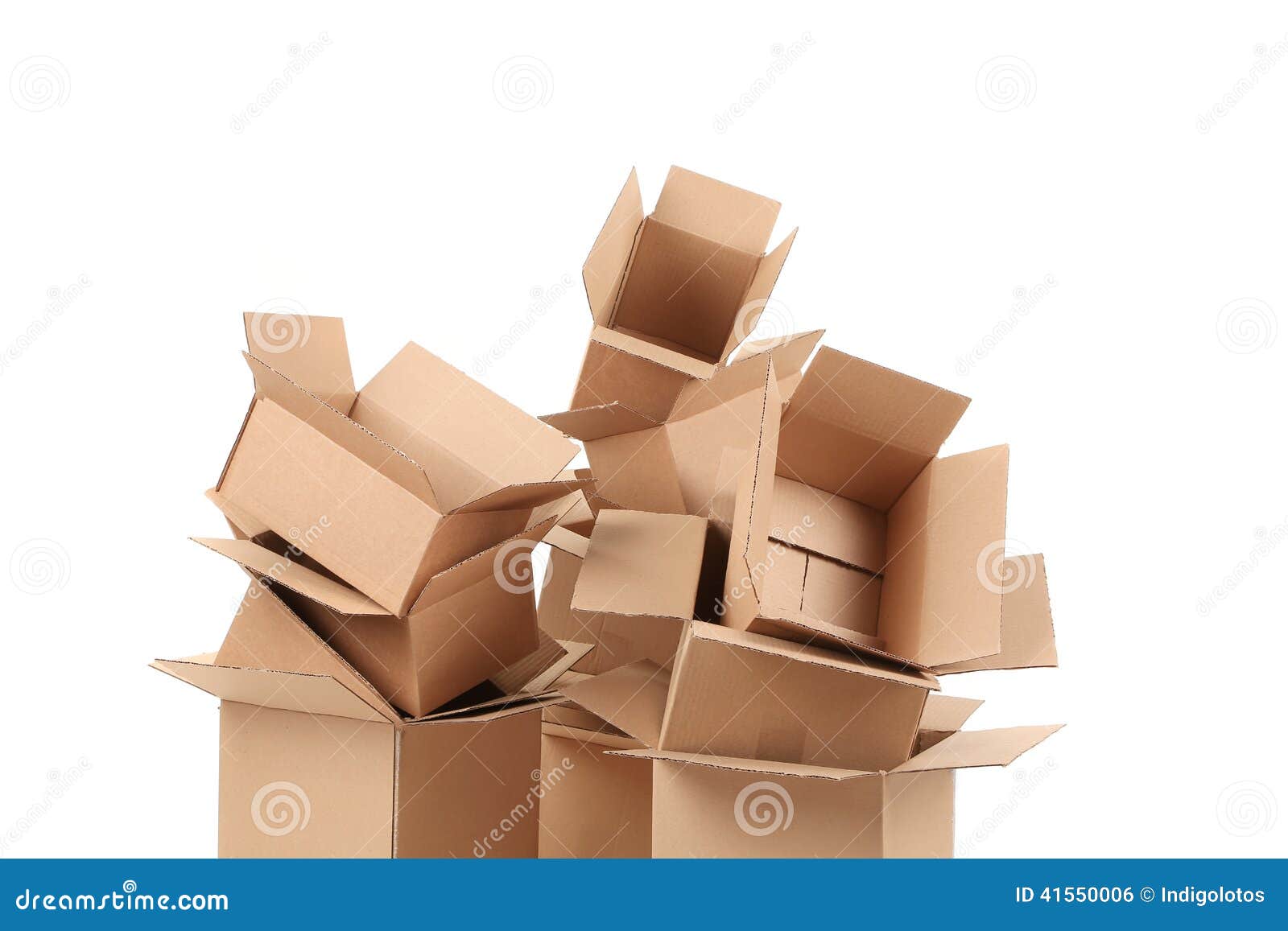 Stack of empty boxes. stock photo. Image of fragile, cargo - 41550006
