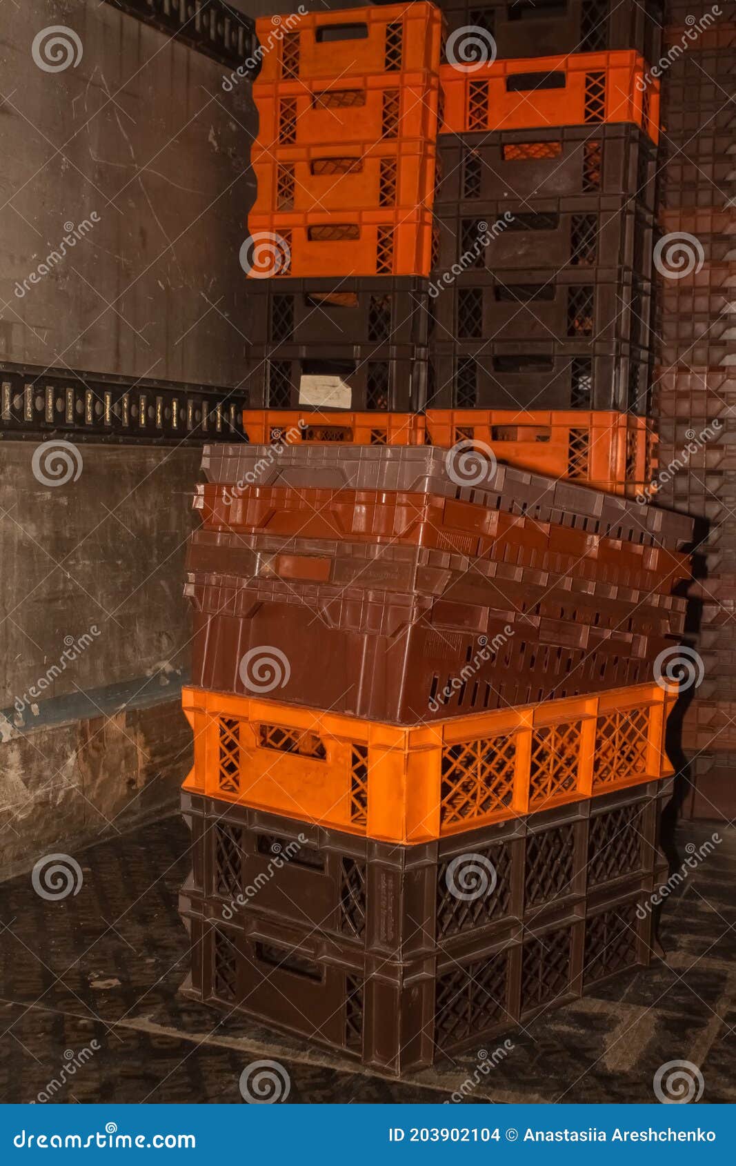 A Stack of Empty Boxes To Transport Goods in a Truck Vertical Photo ...