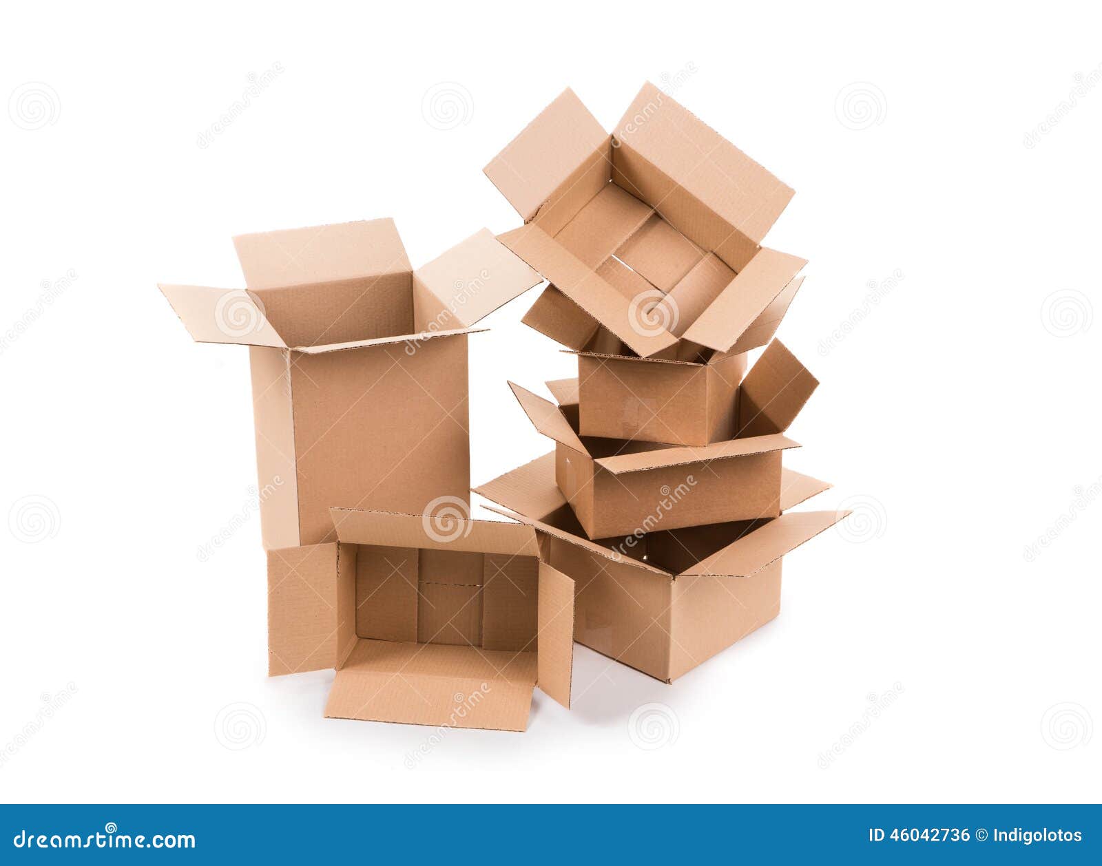 Stack of empty boxes. stock photo. Image of closed, pile - 46042736