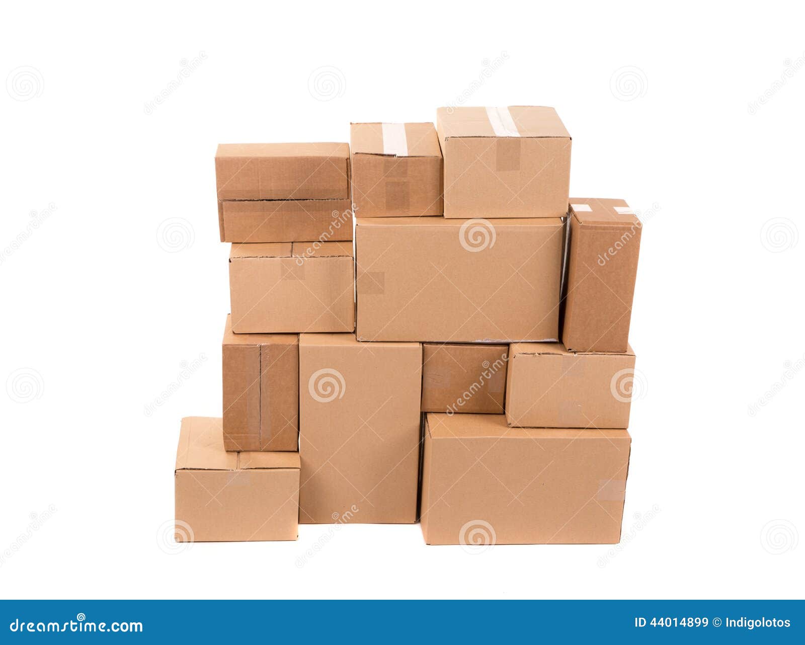 Stack of Empty Closed Boxes. Stock Image - Image of high, stockpiling ...