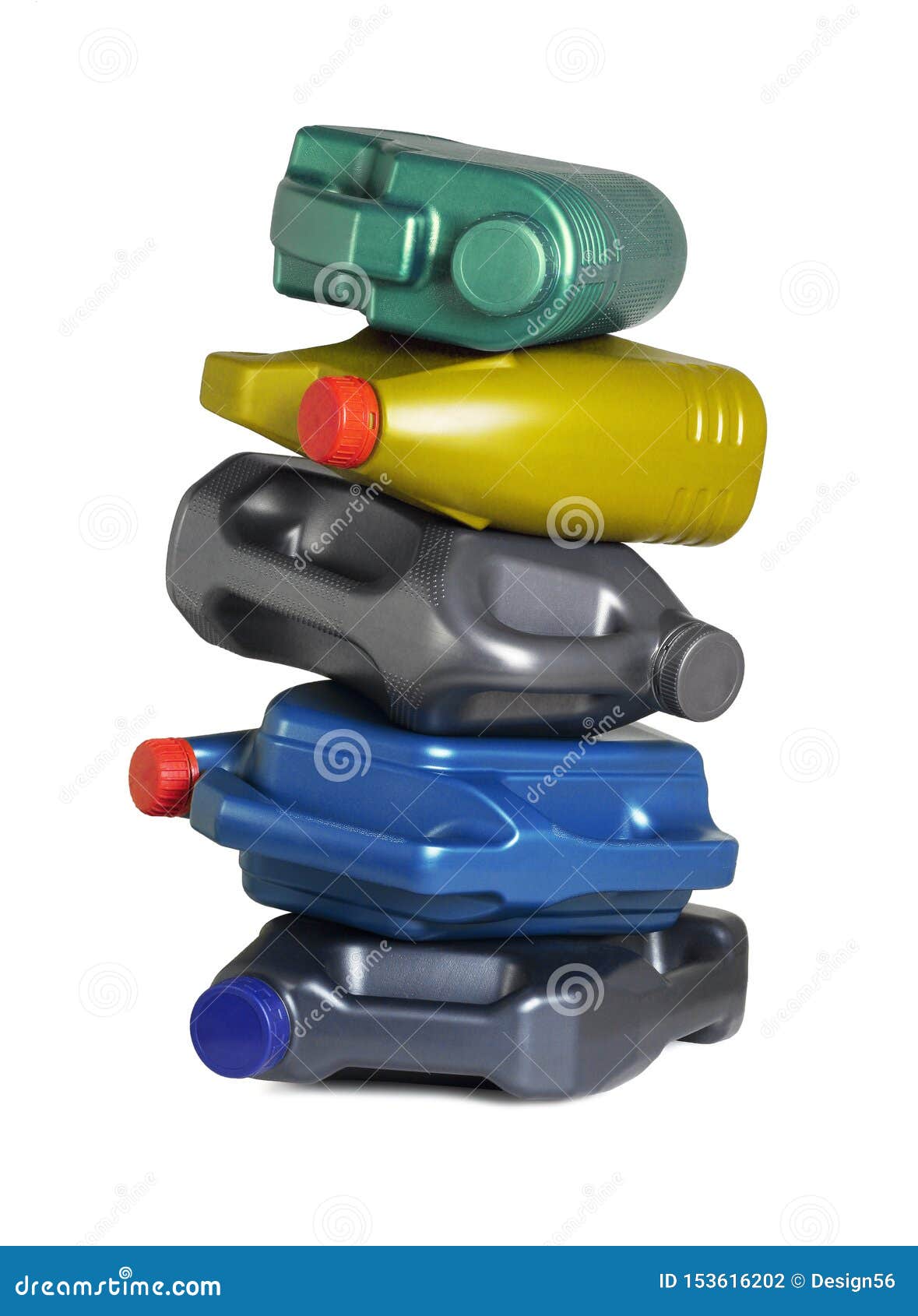 Stack of Motor Oil Containers Stock Photo - Image of trash, studio ...
