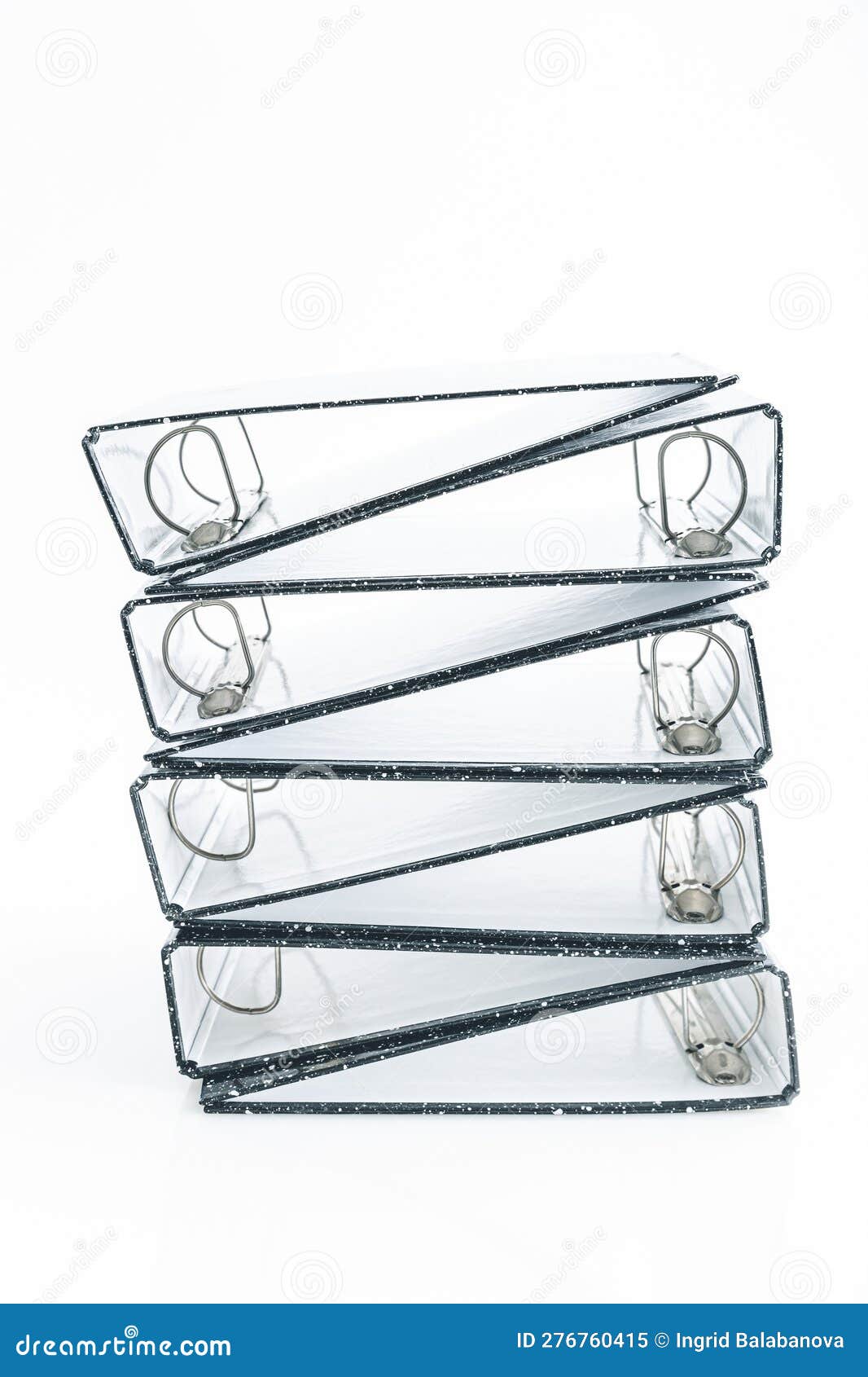 Stack of Empty Folders for Documents, Isolated on White Stock Image ...