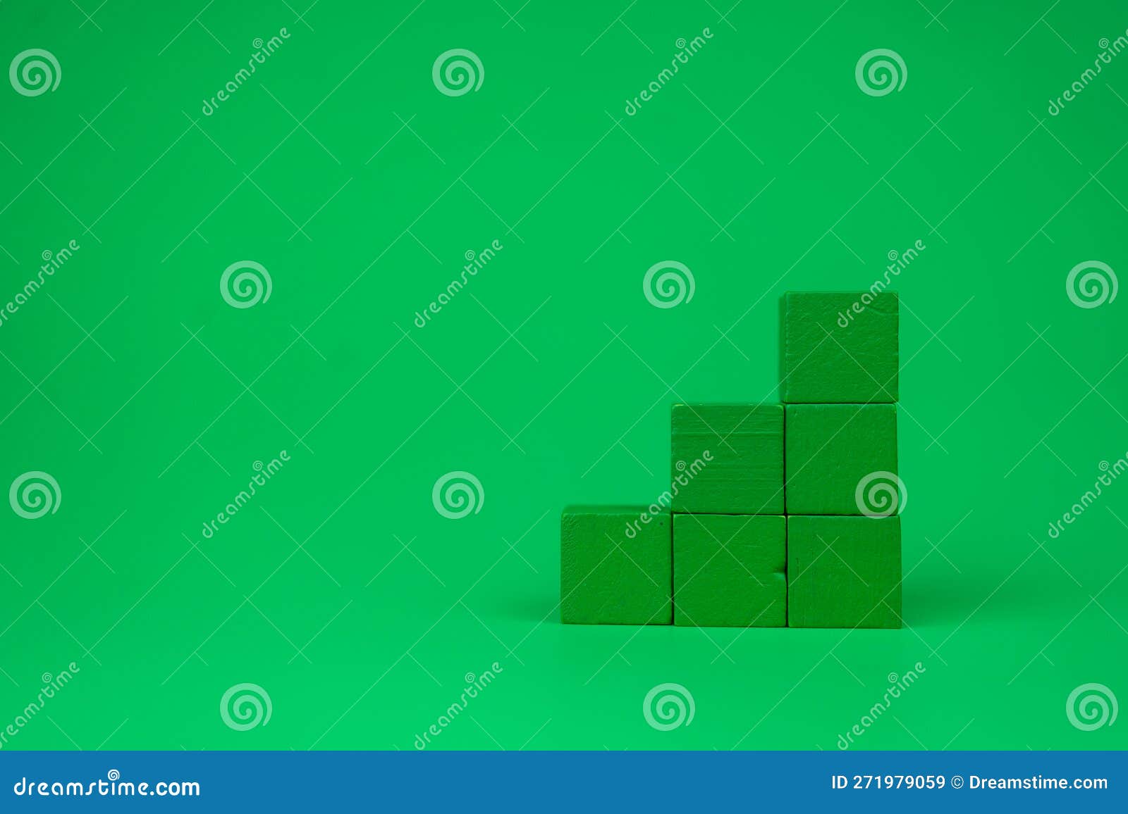 Stack of Empty Green Blocks with Free Space for You Text Stock Image ...
