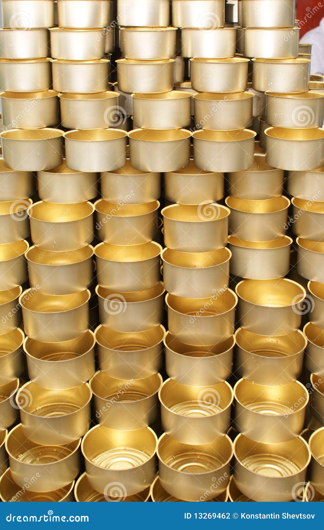 Stack of empty new cans stock photo. Image of industry - 13269462