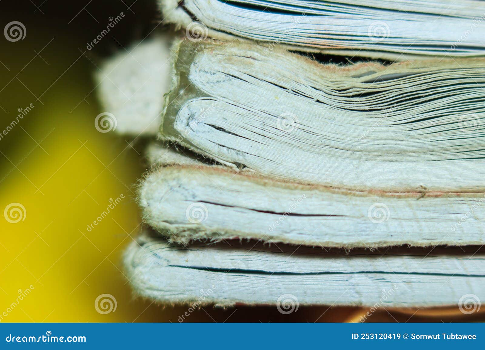 Stack of Empty Old Books Stacked on Beautiful Background,Soft Focus ...