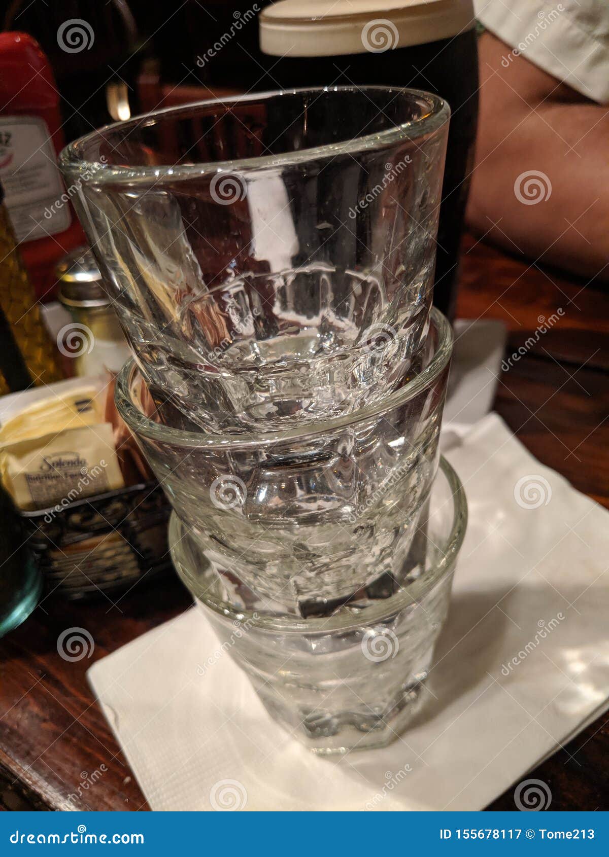 A Stack of Empty Shot Glasses Stock Image - Image of shot, drink: 155678117