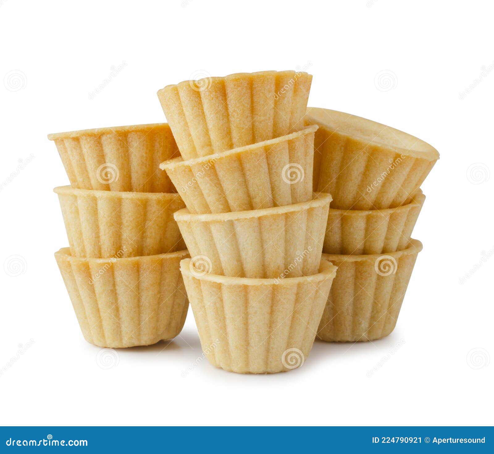 Stack of Empty Tart Shells Isolated Stock Image - Image of macro, empty ...