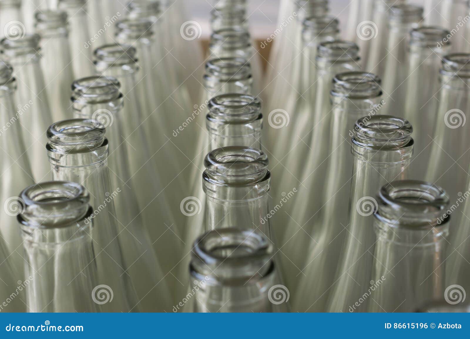Stack of Empty Transparent Glass Bottles Stock Photo - Image of making ...