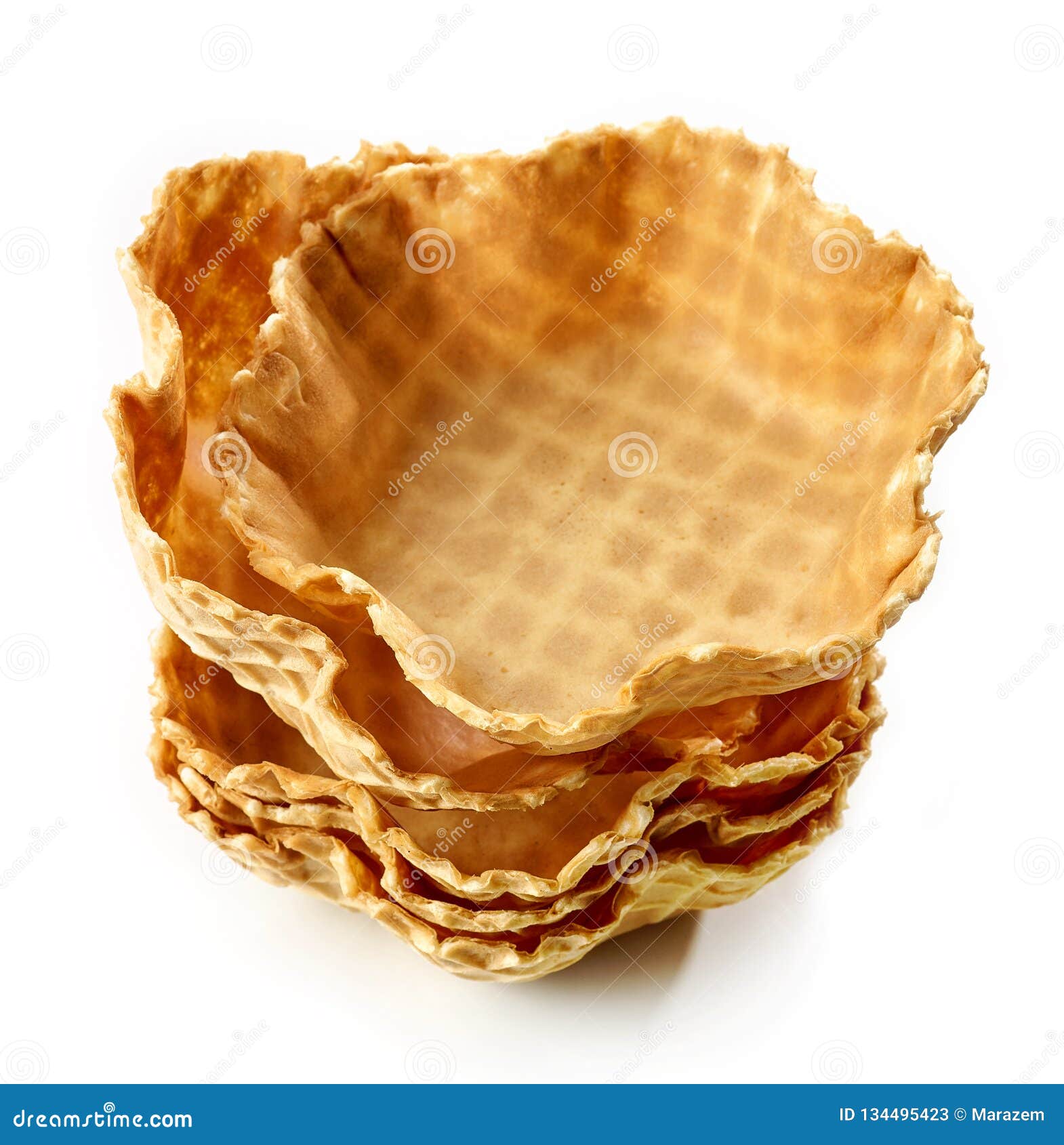 Empty waffle baskets stock image. Image of isolated - 134495423