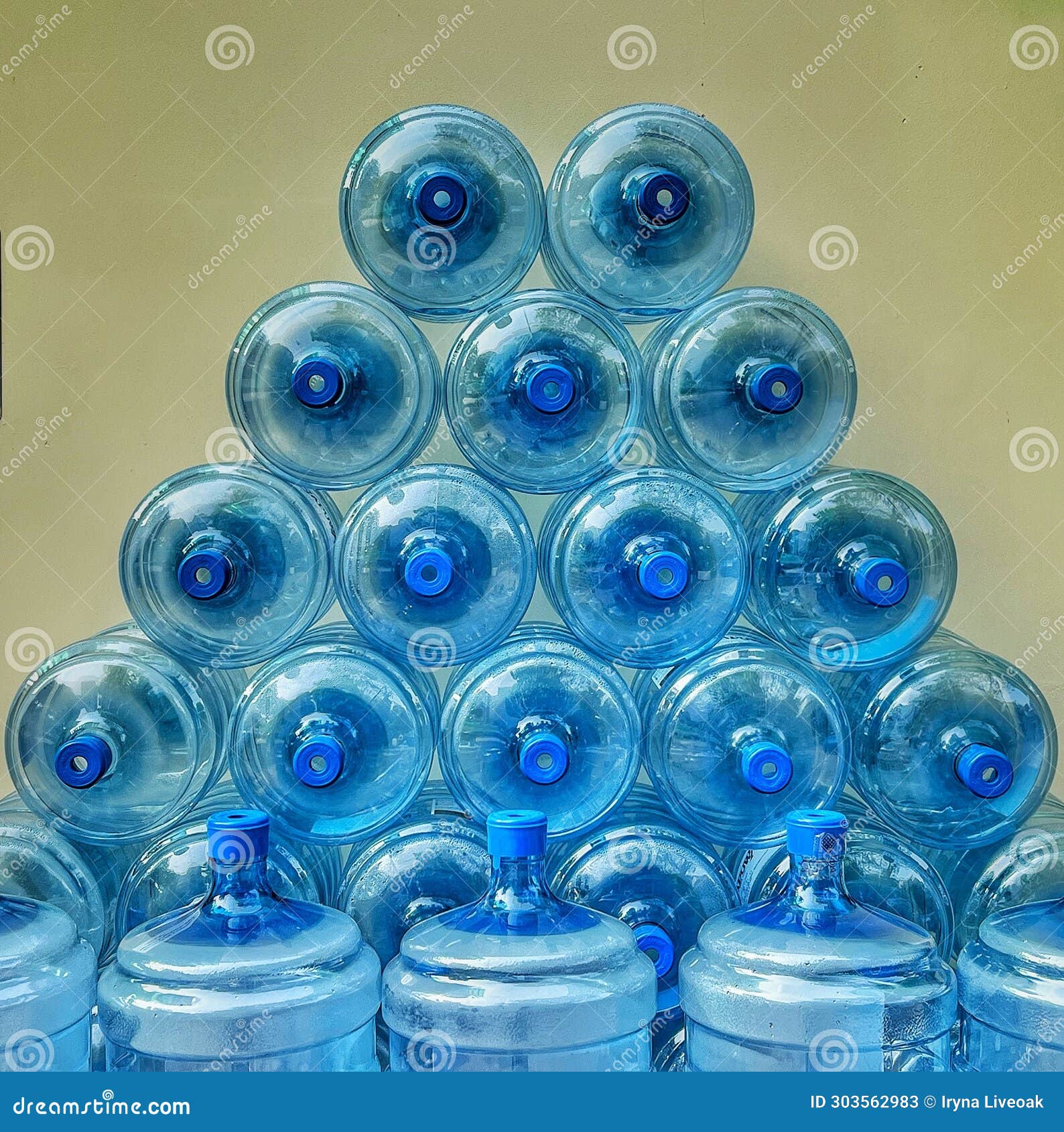 Stack of Empty Water Bottles Stock Image - Image of details ...
