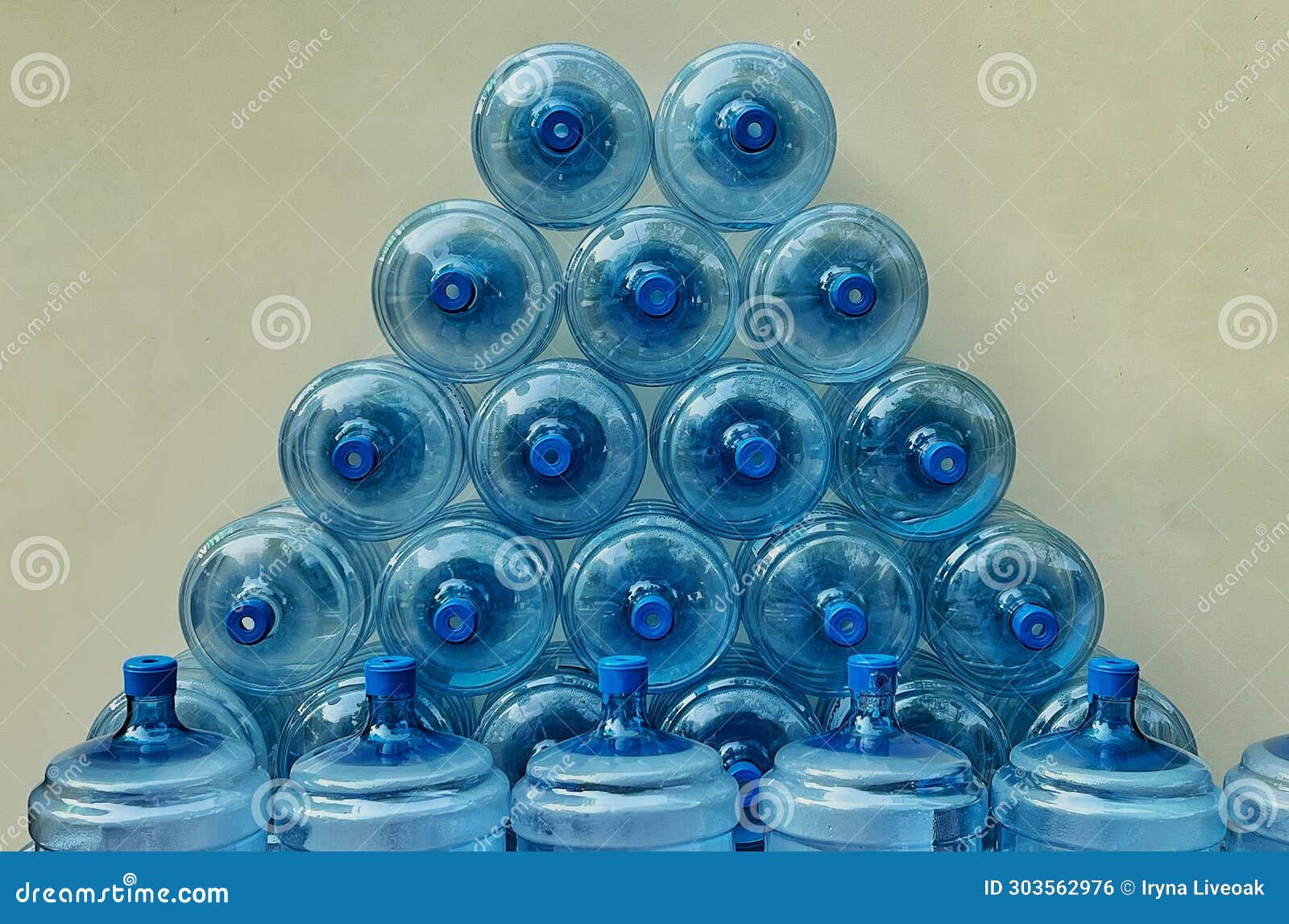 Stack of Empty Water Bottles Stock Photo - Image of empty, return ...