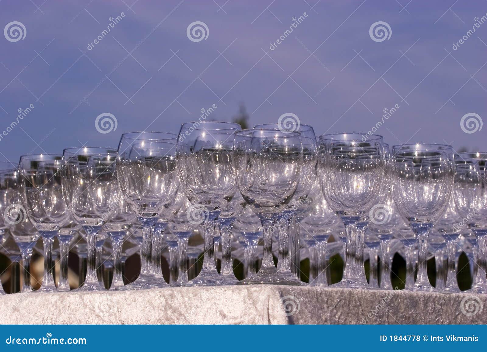 Stack of Empty Wine Glasses Stock Photo - Image of meeting, aperitif ...