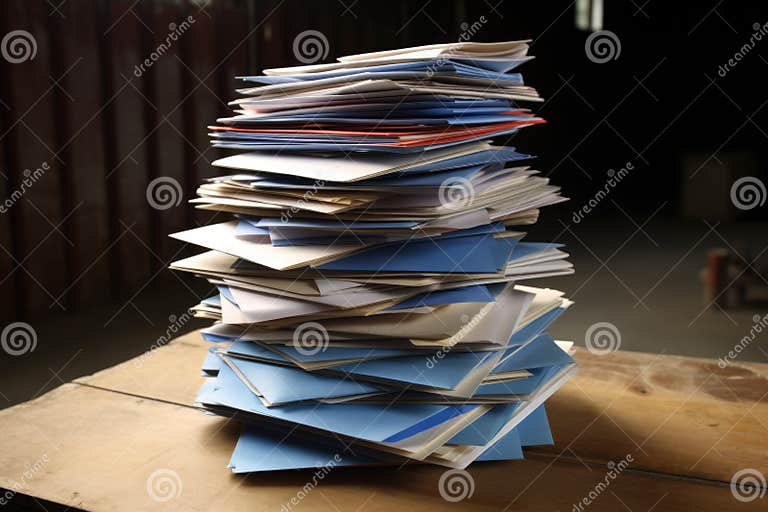 Stack of Envelopes Marked Ssa Social Security Administration Stock ...