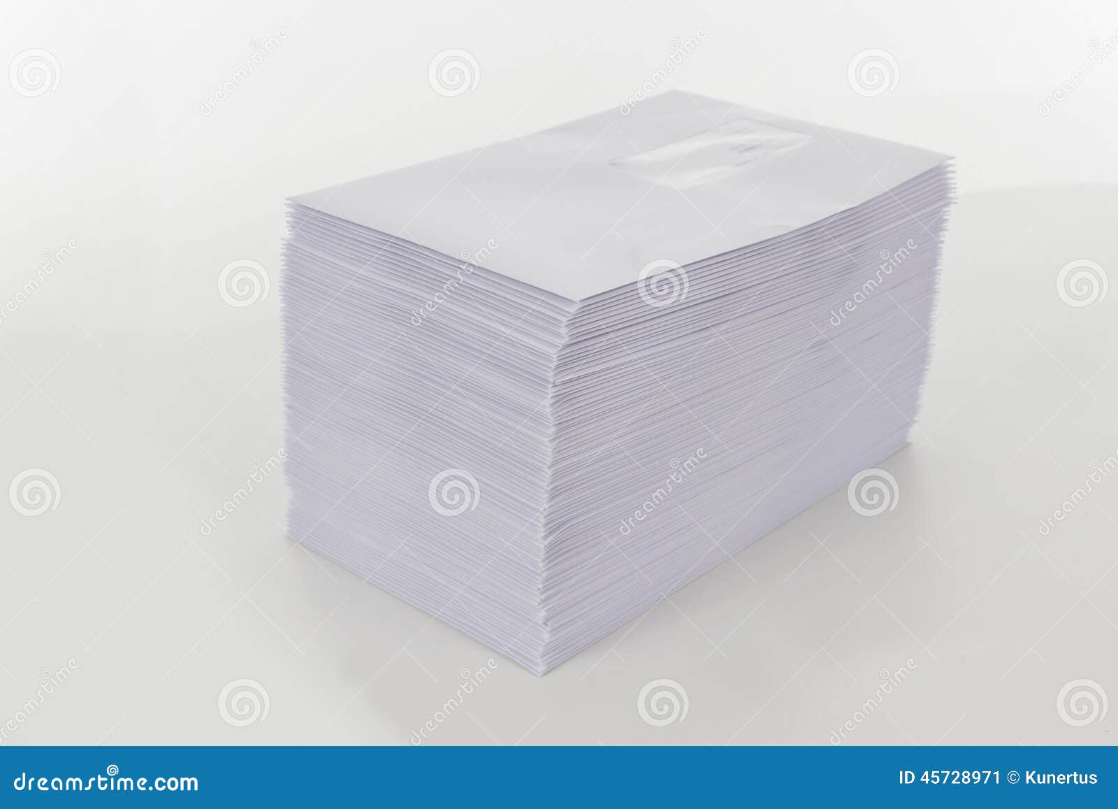 Stack of Envelopes on White Stock Image - Image of document, mailing ...