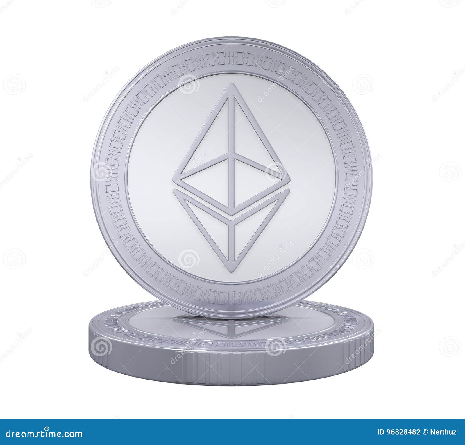Stack of Ethereum Coins Isolated Editorial Photography - Illustration ...