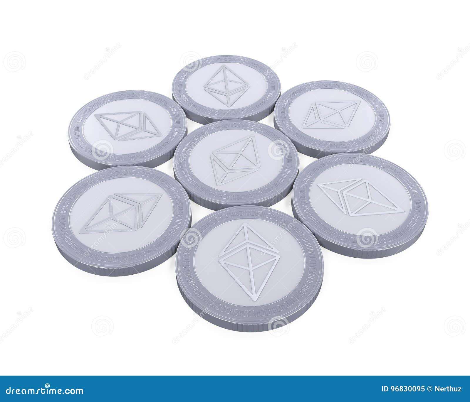 Stack of Ethereum Coins Isolated Editorial Image - Illustration of cash ...