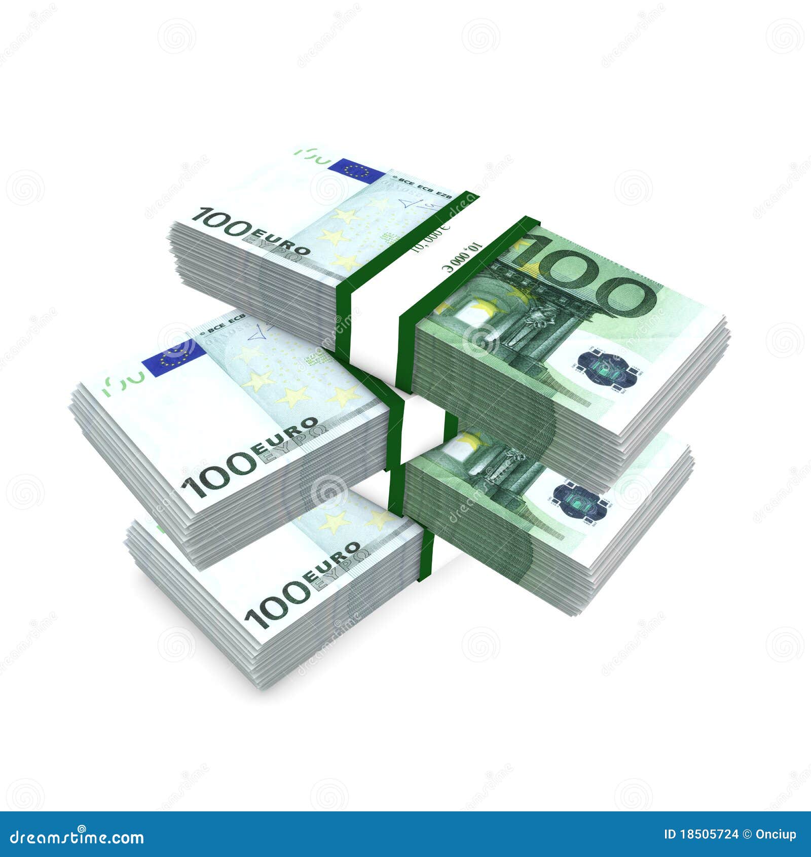 Stack of euro stock illustration. Illustration of notes - 18505724