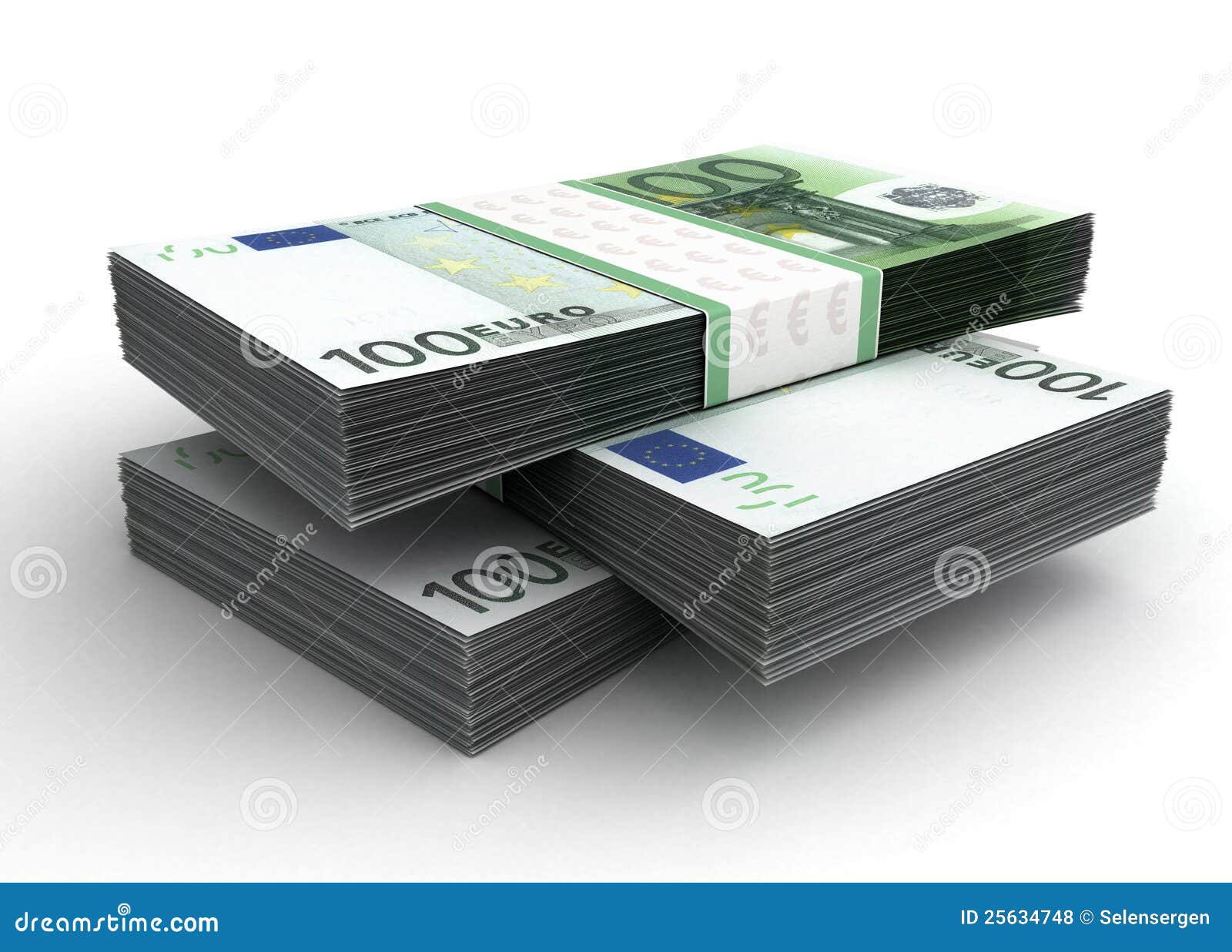 Stack of Euro stock illustration. Illustration of digitally - 25634748