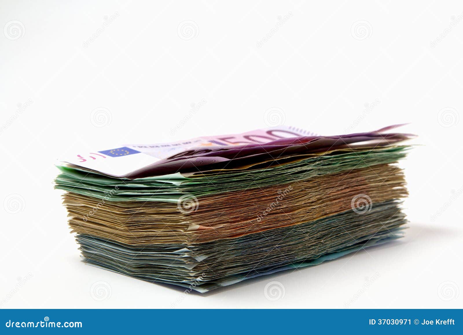 Stack of euro bank notes stock image. Image of stack - 37030971
