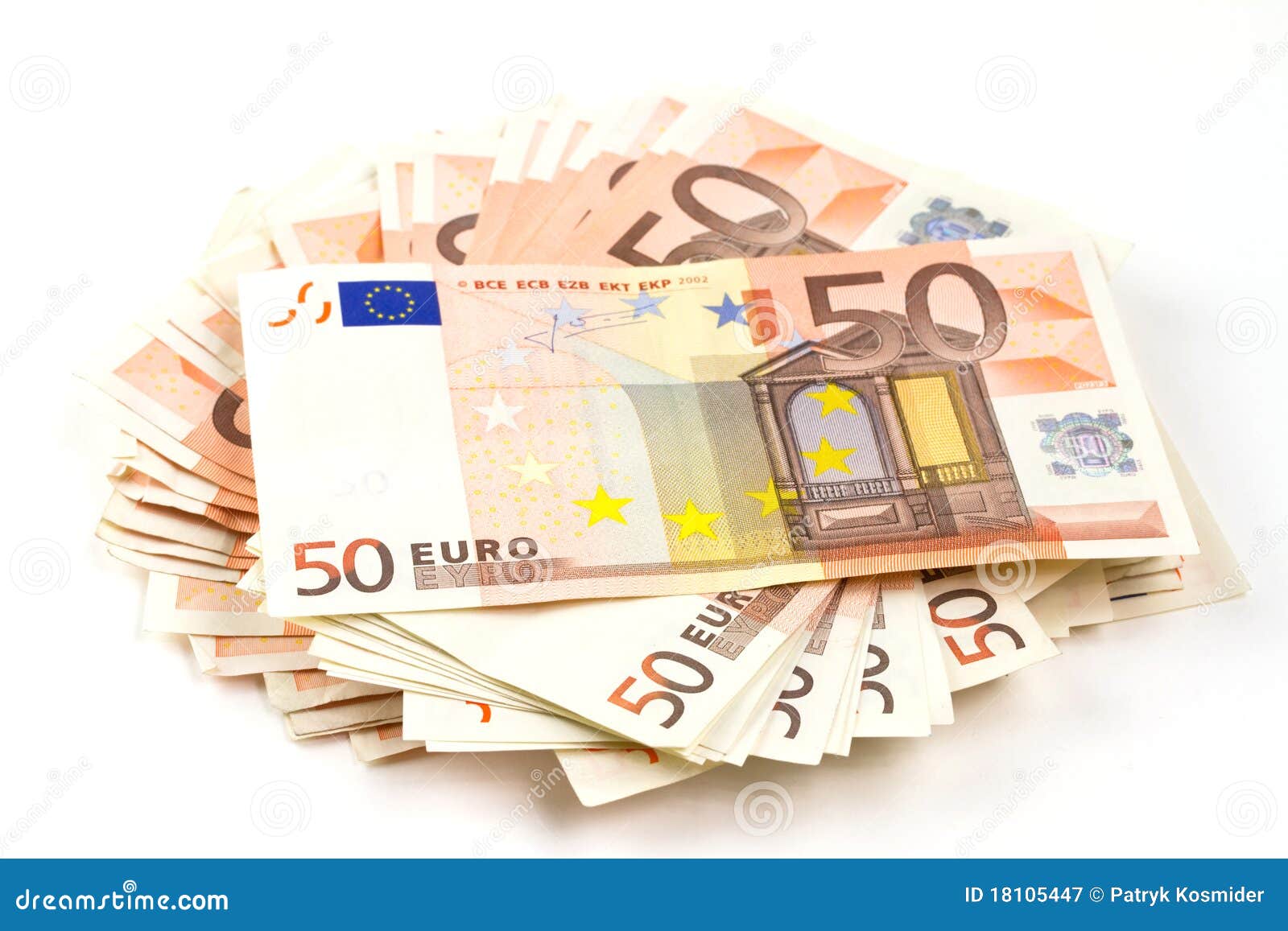 Stack of euro banknotes stock image. Image of cost, cash - 18105447