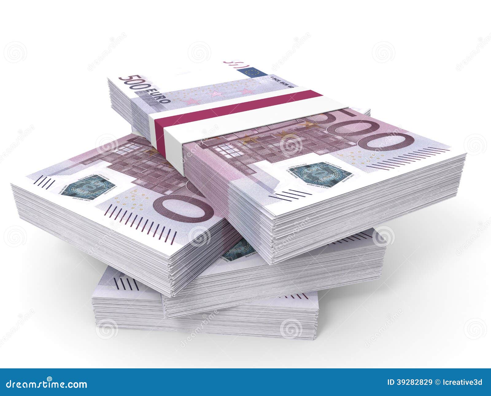 Stack of EURO banknotes. stock illustration. Illustration of financial ...