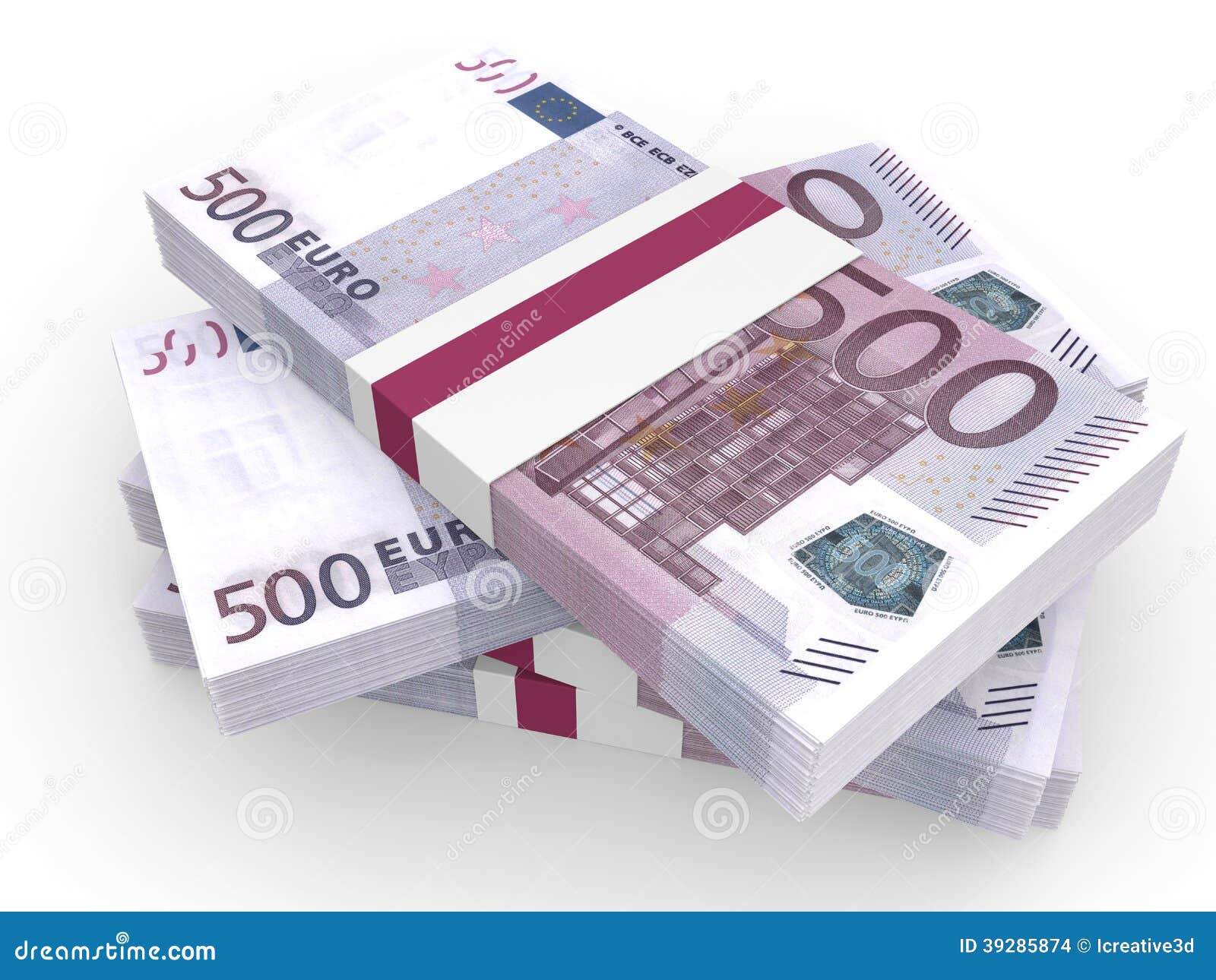 Stack of EURO banknotes. stock illustration. Illustration of cash ...