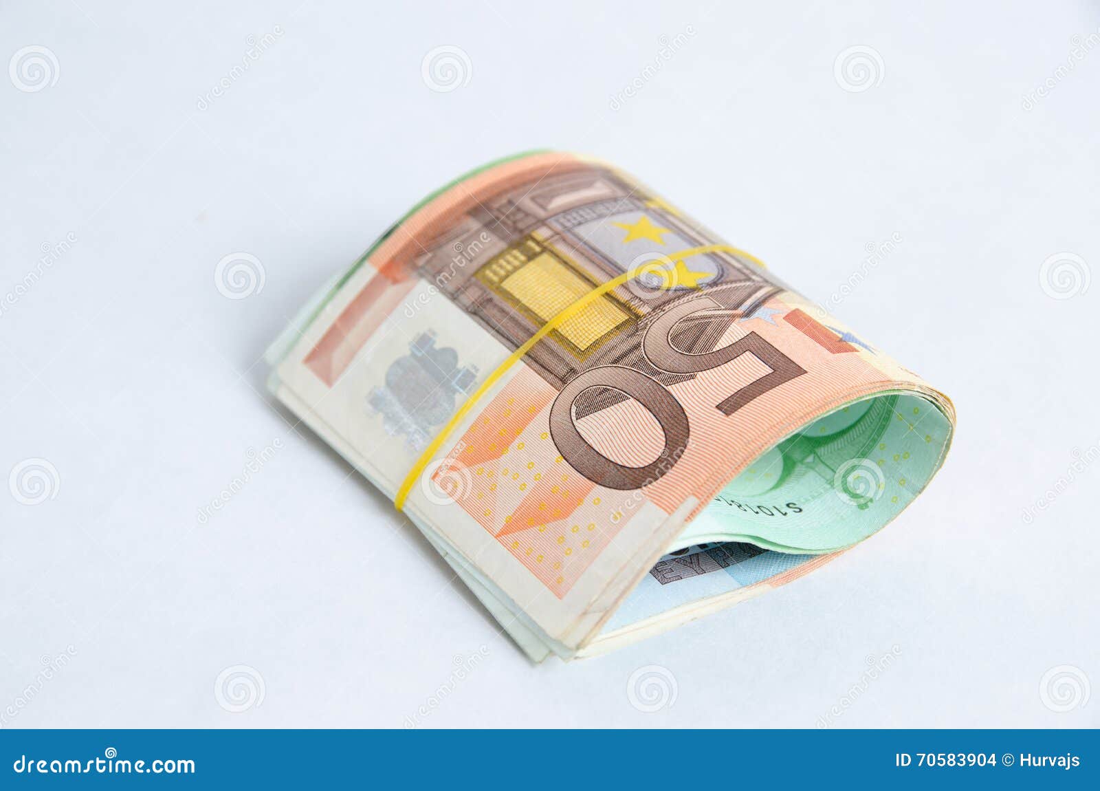 Stack of Euro Banknotes Isolated Stock Photo - Image of banking, paper ...