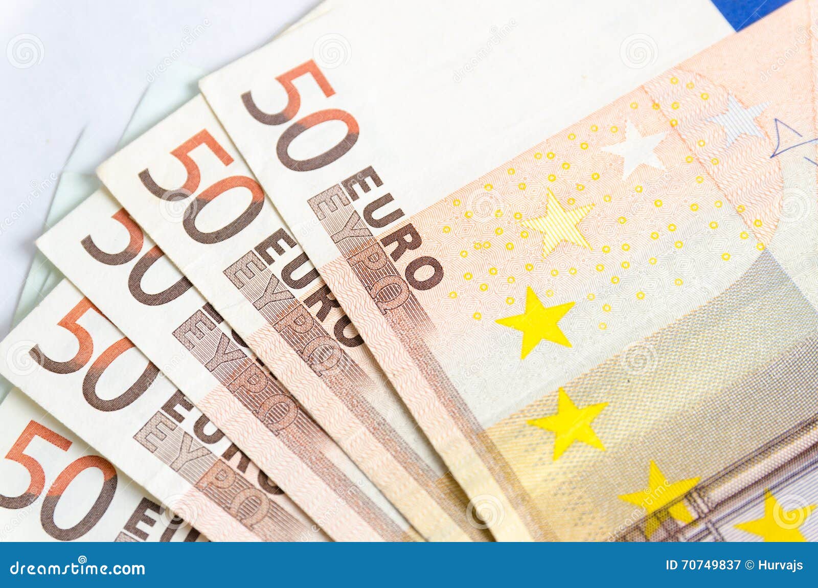 Stack of Euro Banknotes Isolated Stock Image - Image of notes, euros ...