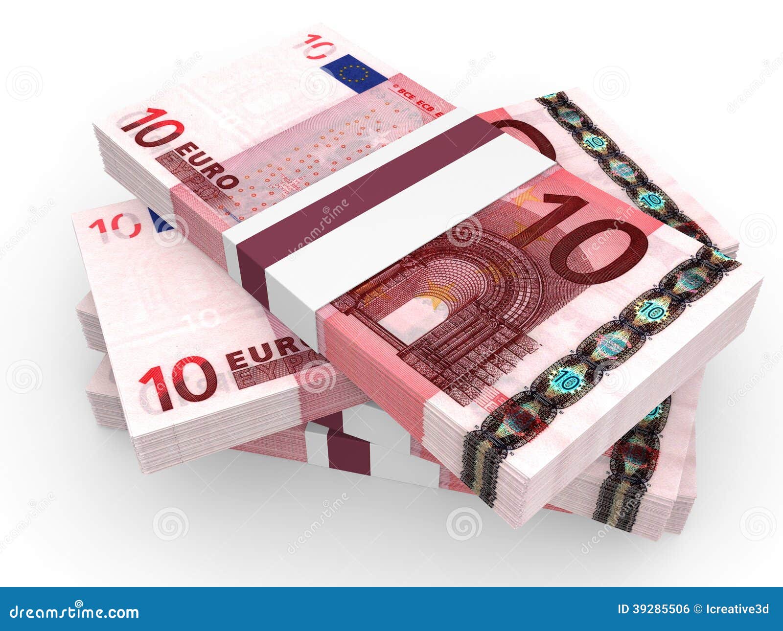 Stack of EURO banknotes. stock illustration. Illustration of account ...