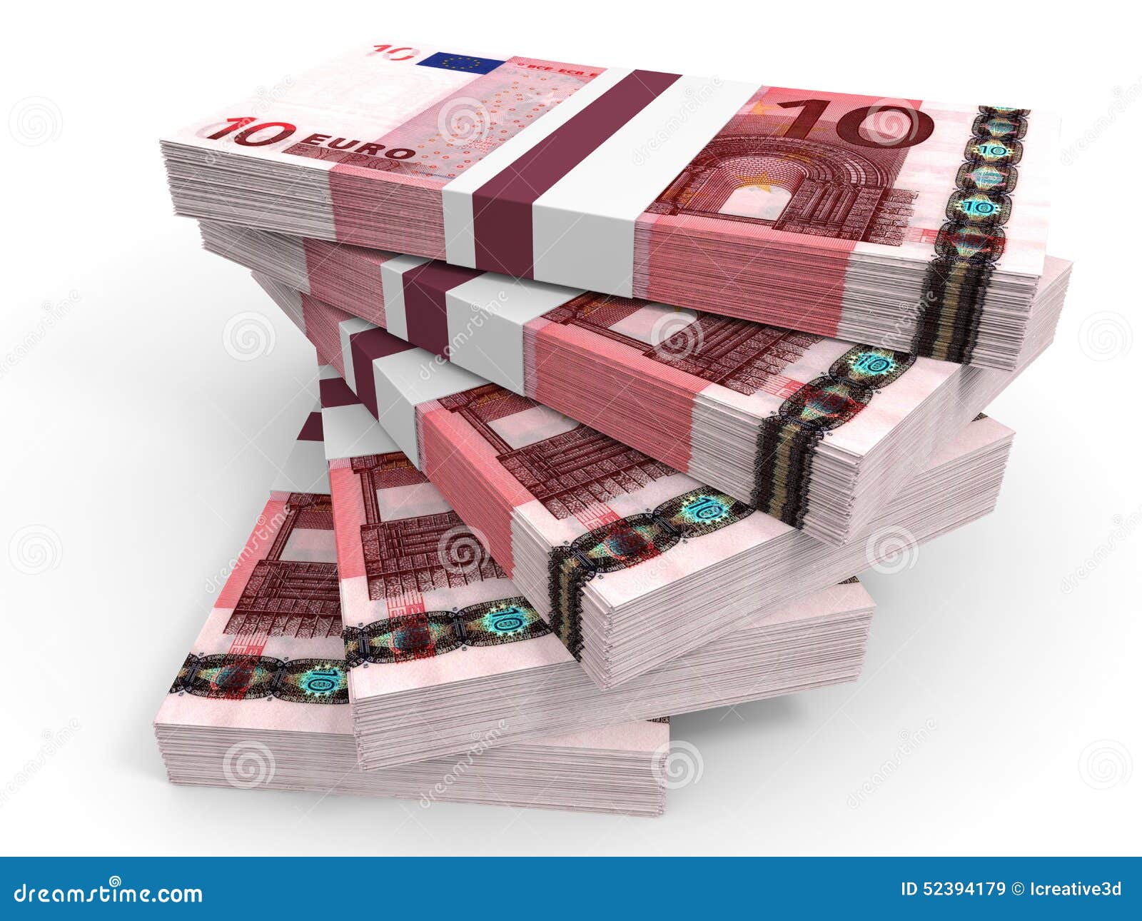 Stack of EURO banknotes. stock illustration. Illustration of credit ...
