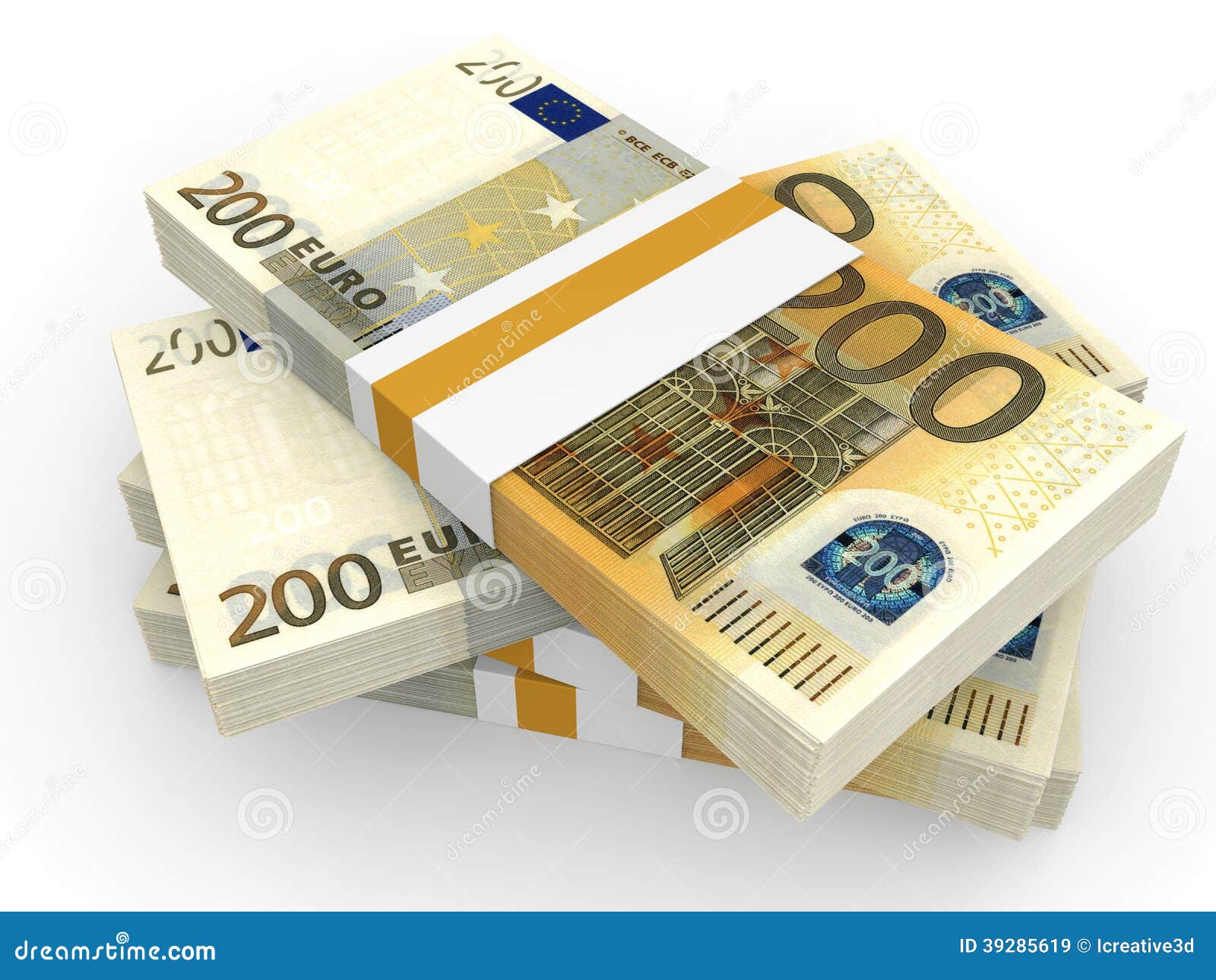 Stack of EURO banknotes. stock illustration. Illustration of credit ...