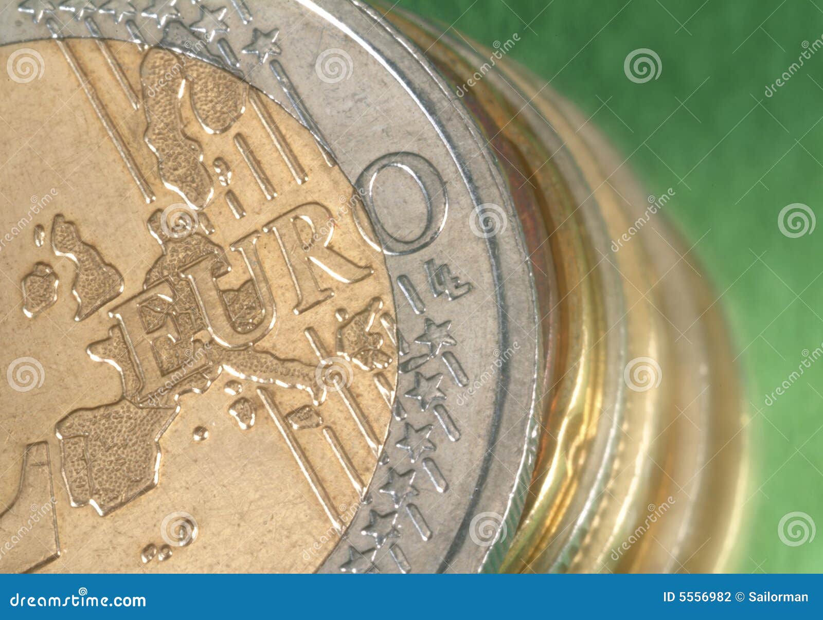 Stack of Euro coins stock photo. Image of financial, euro - 5556982