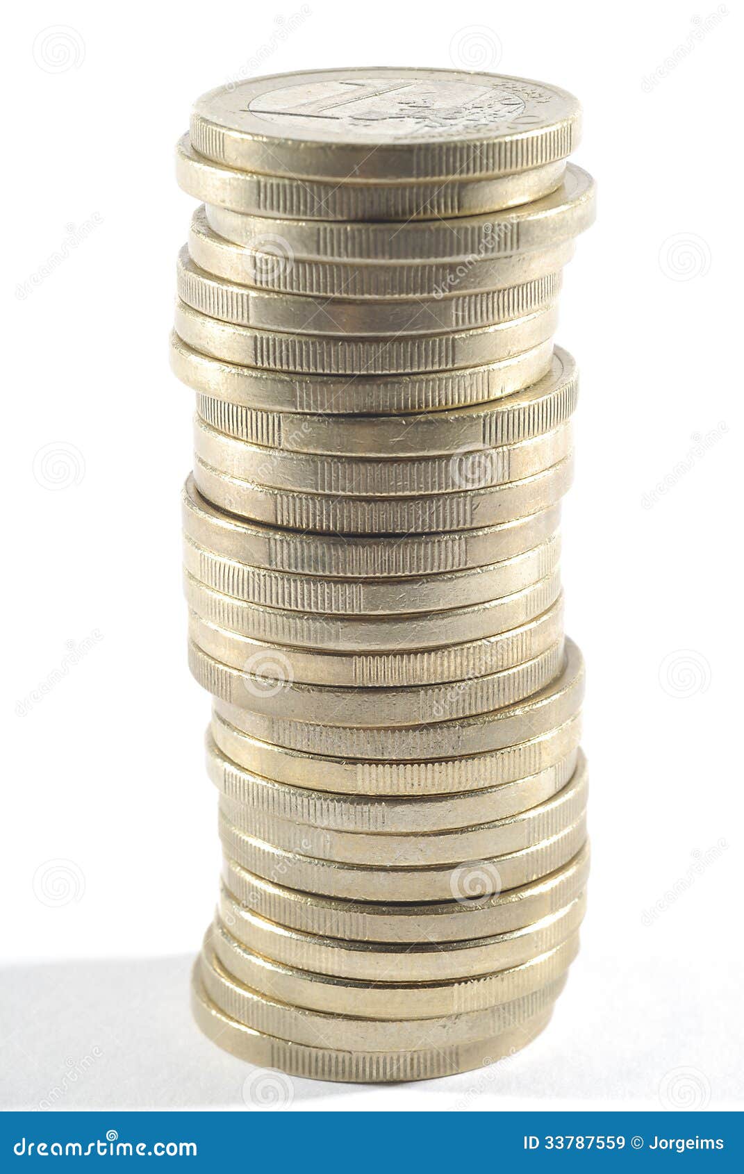 Stack of euro coins stock image. Image of trade, pile - 33787559