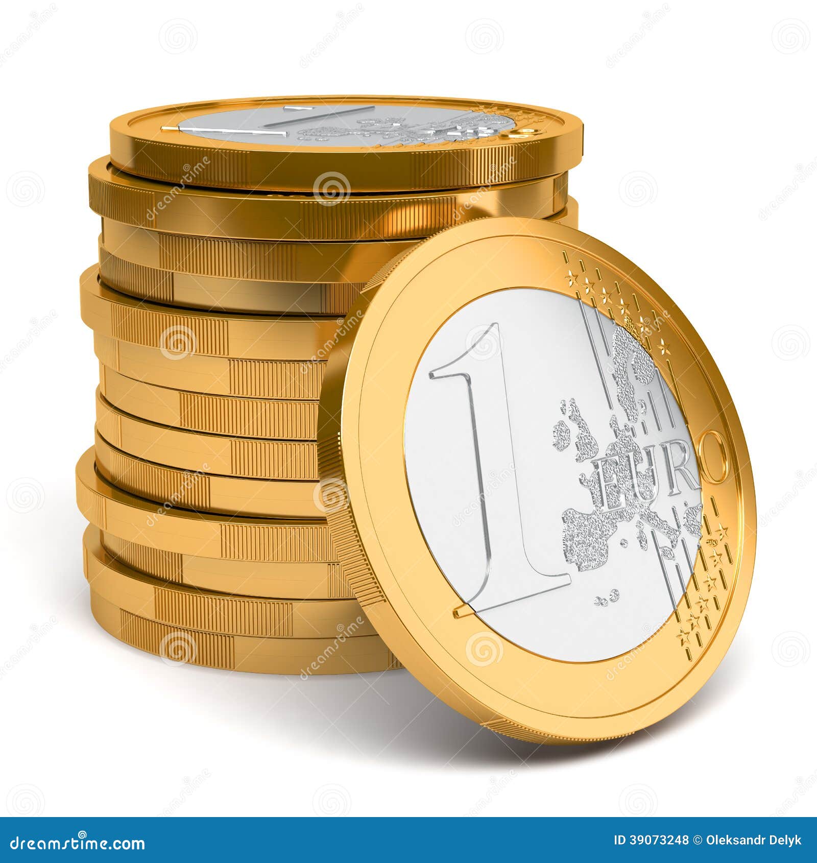 Stack of Euro coins stock illustration. Illustration of income - 39073248