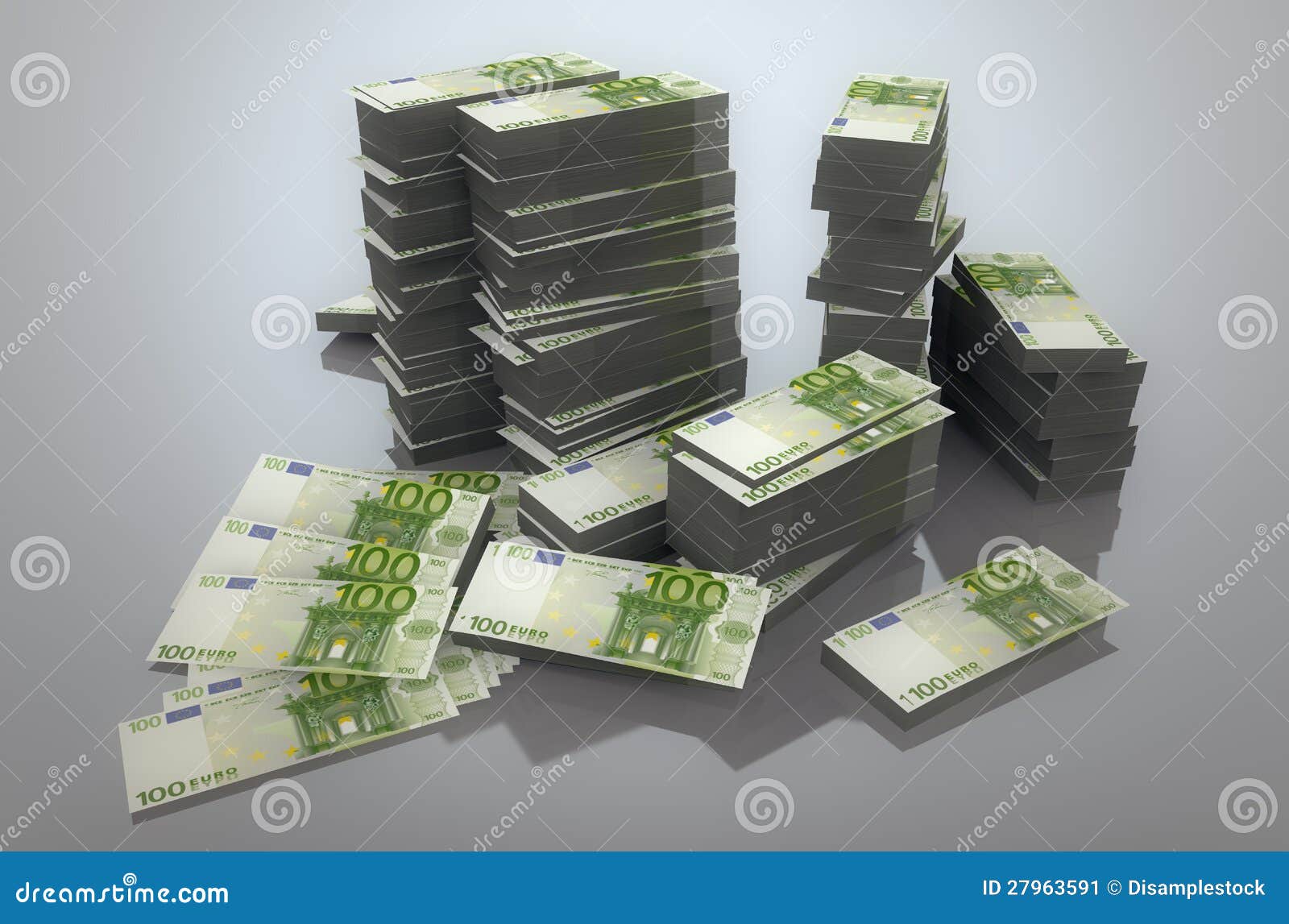 Stack of Euros stock illustration. Illustration of bank - 27963591