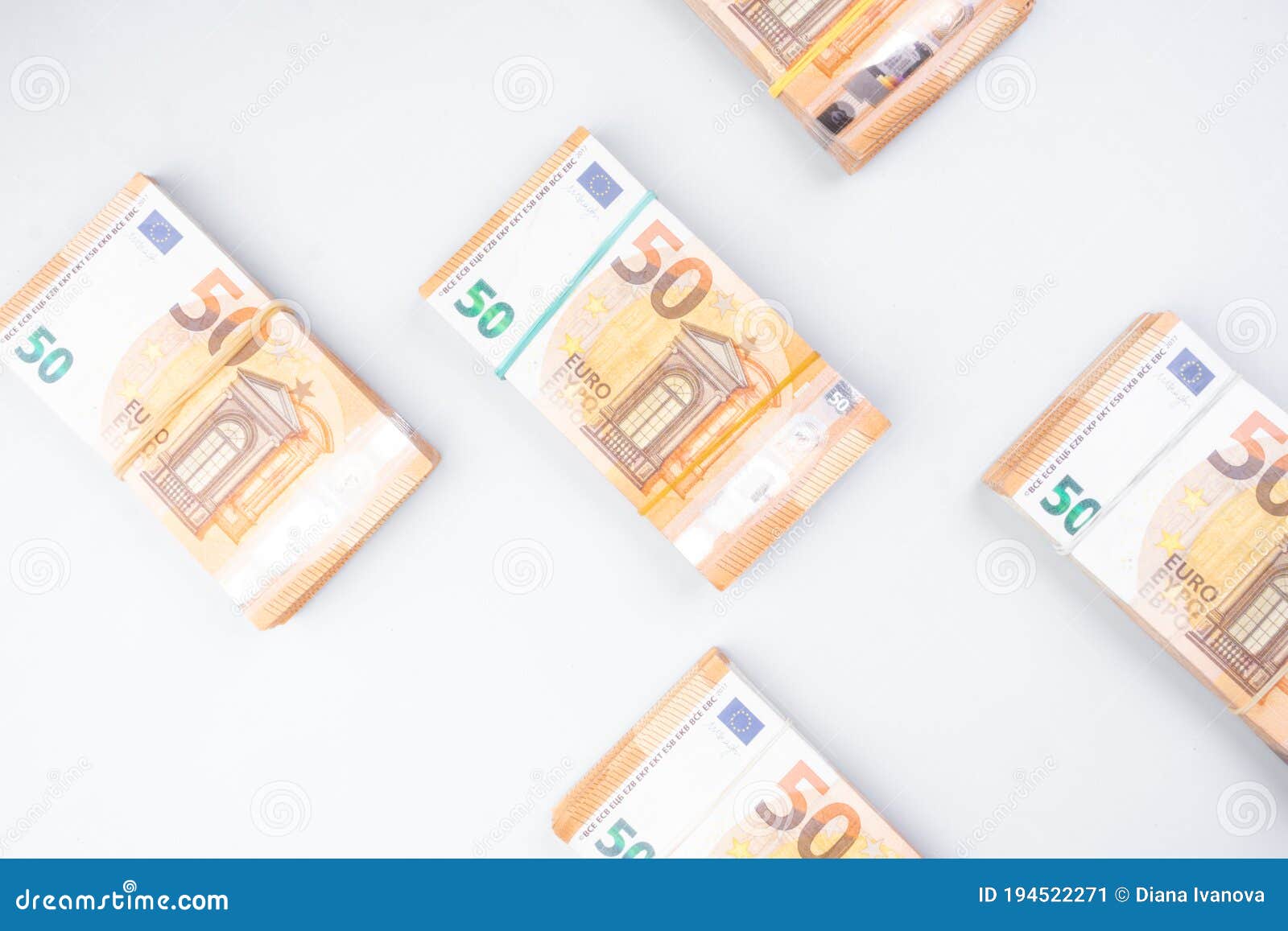 Stack of euros banknotes stock image. Image of finances - 194522271