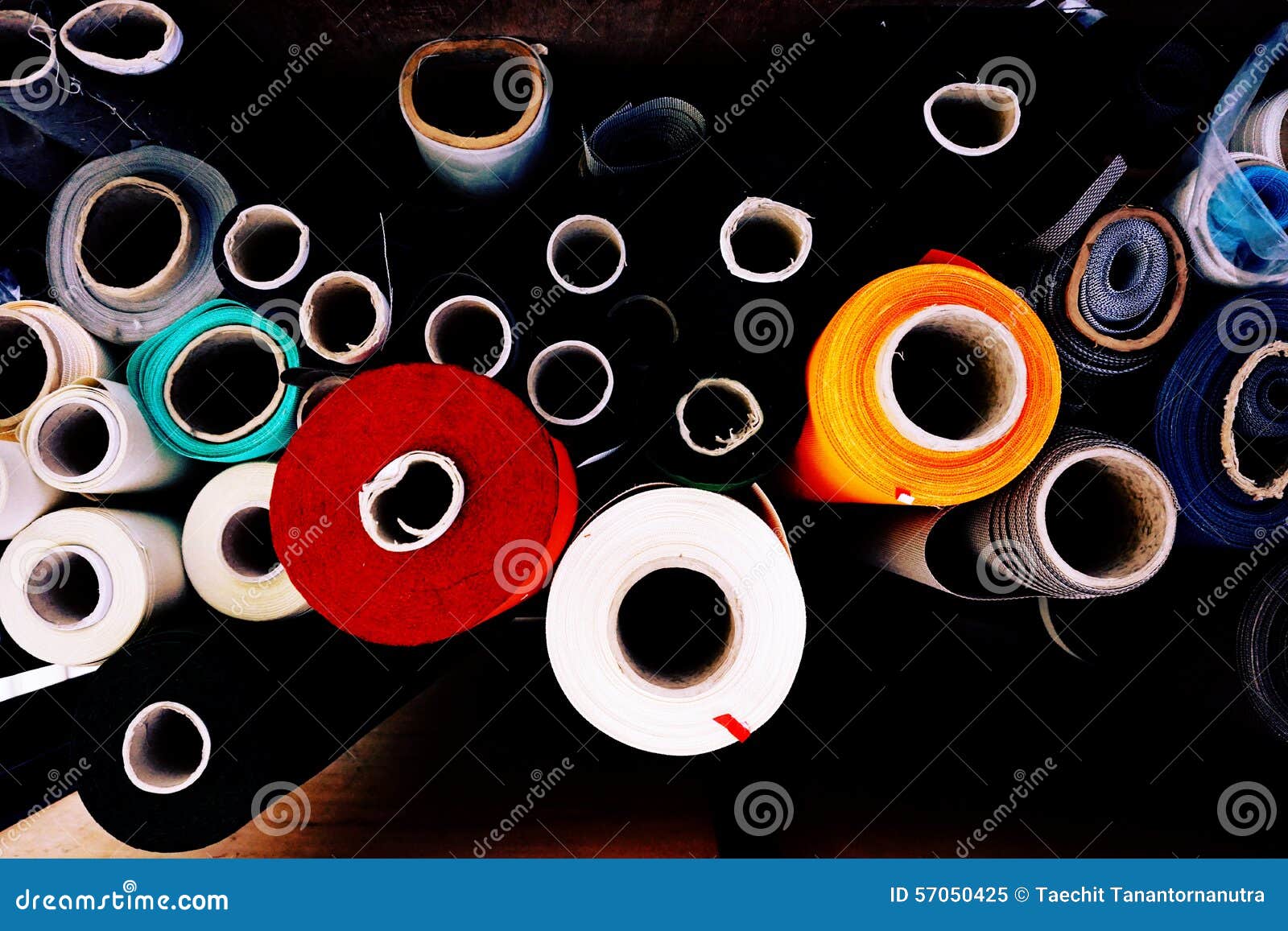 Stack of fabric roll stock image. Image of clean, style - 57050425