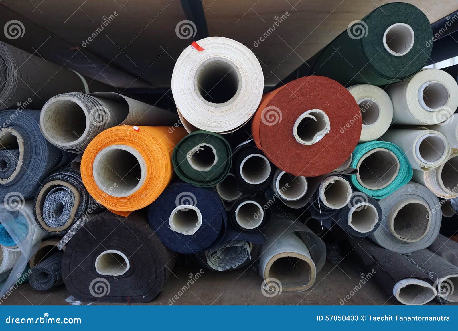 Stack of fabric roll stock image. Image of bright, pattern - 57050433