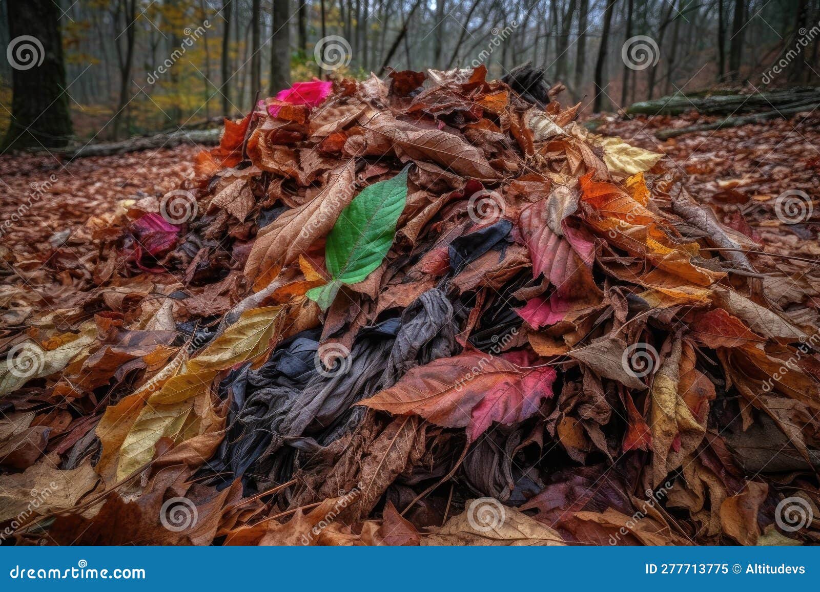Stack of Fallen Leaves, with Different Shades and Textures Visible ...