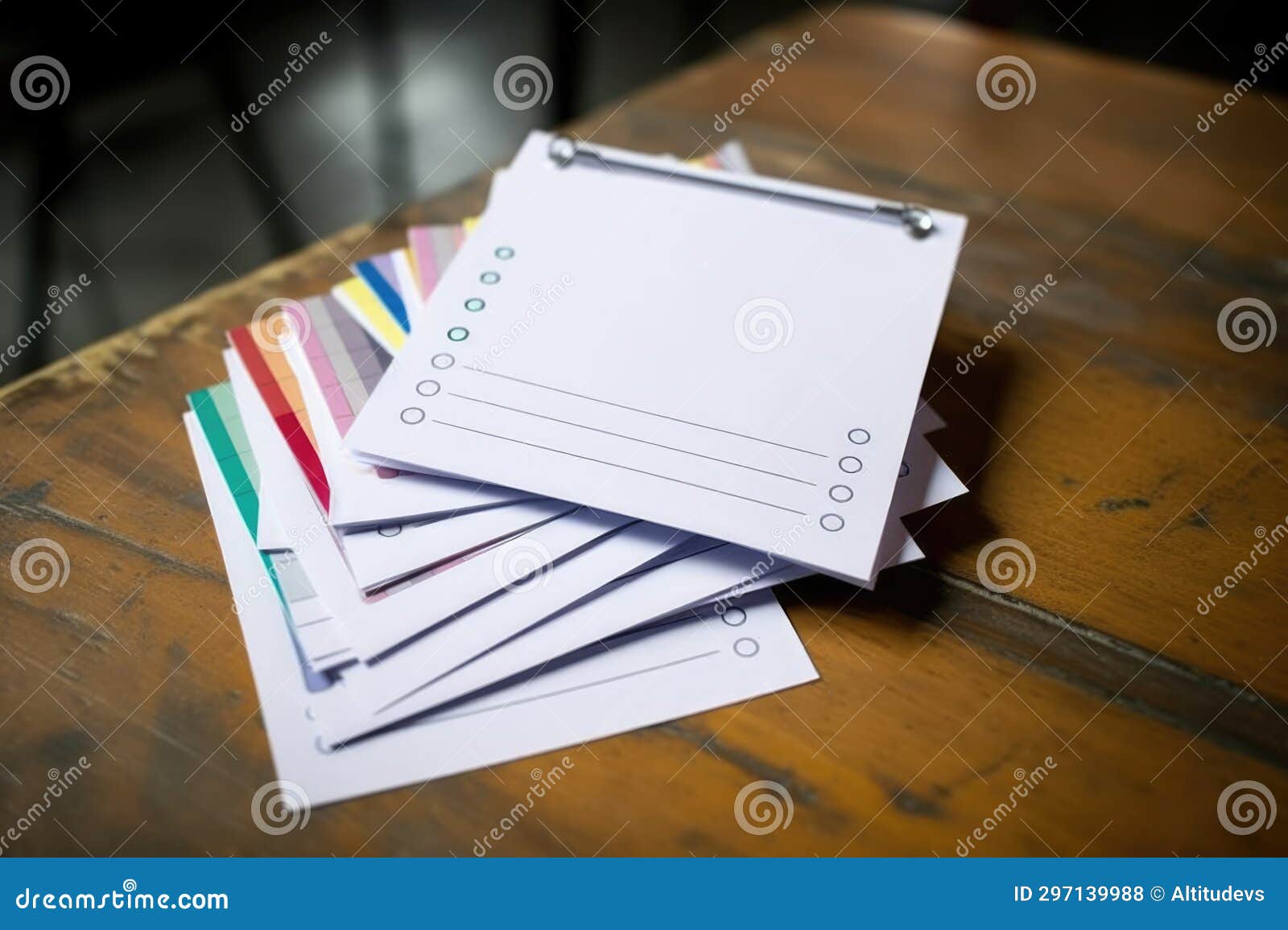 A Stack of Feedback Survey Cards on a Desk Stock Photo - Image of ...