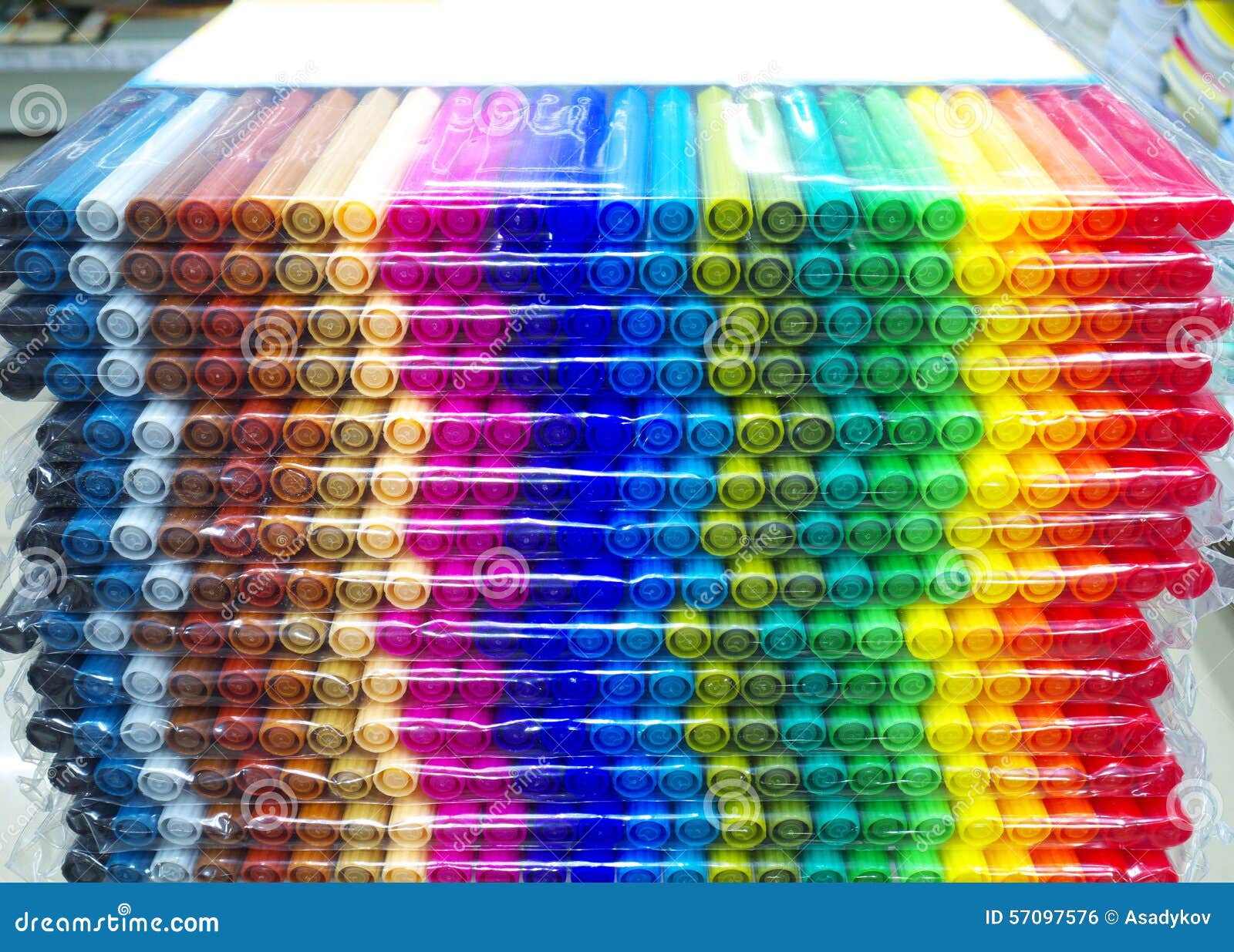 Stack of Felt-tips Pen Packs Stock Photo - Image of kids, graphic: 57097576
