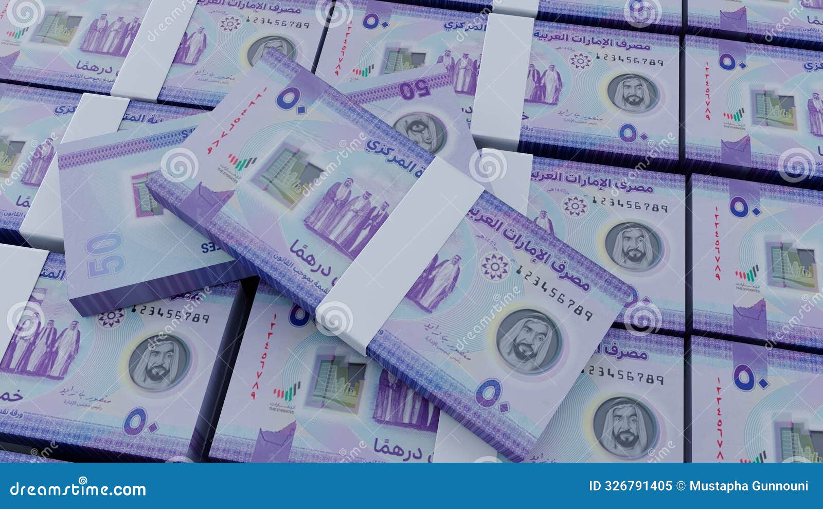 3d Stack Of UAE 500 Dirhams Currency Royalty-Free Stock Image ...