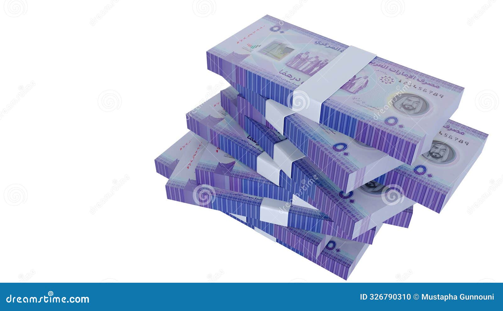 3d Stack Of UAE 500 Dirhams Currency Royalty-Free Stock Image ...